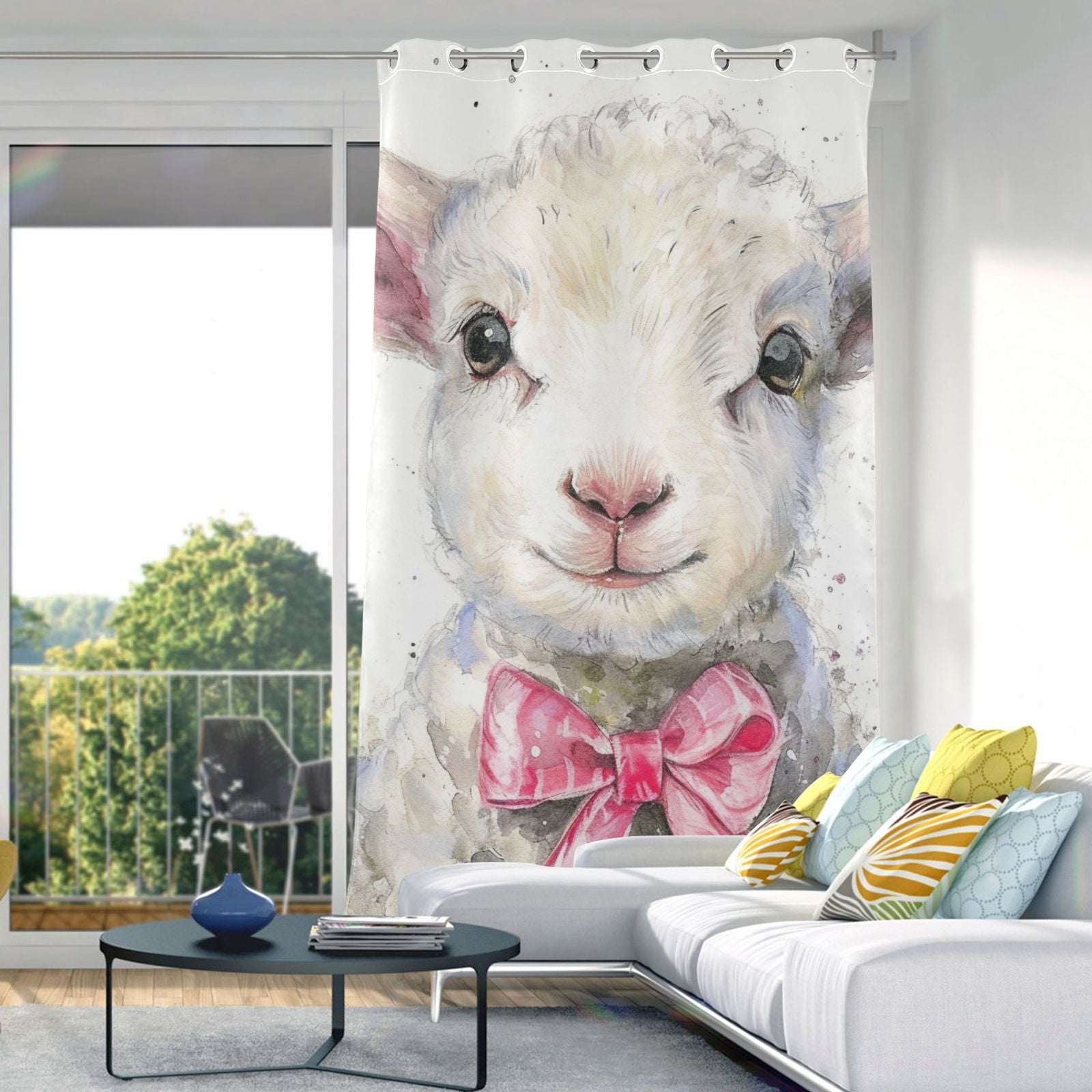 Sheep Bow Blackout Curtain Panels Drapes Privacy Assured with Light ...