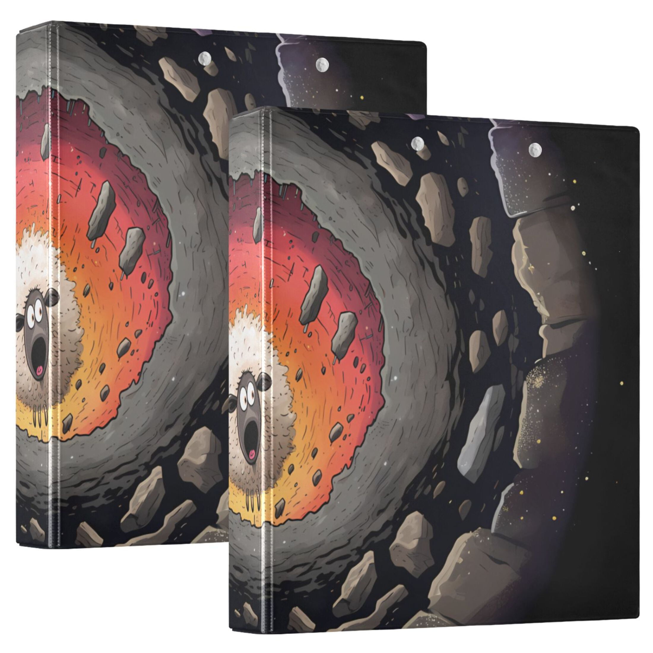 Sheep Cave Stones 3 Ring Binders 1.5 inch Hardcover File Folders with ...