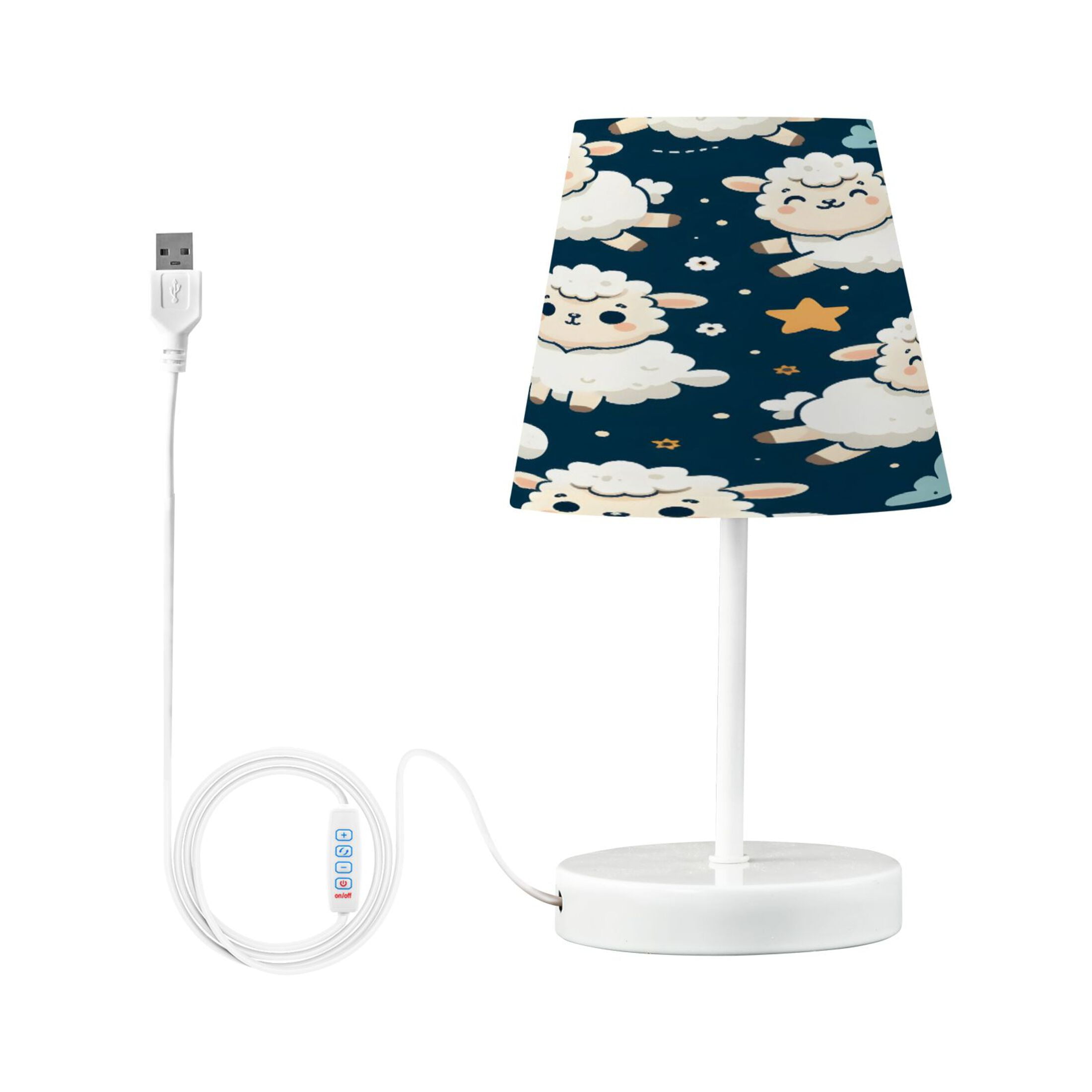 Sheep Cloud Star Desk Lamp LED Table Nightstand Lamps with 3 Color ...