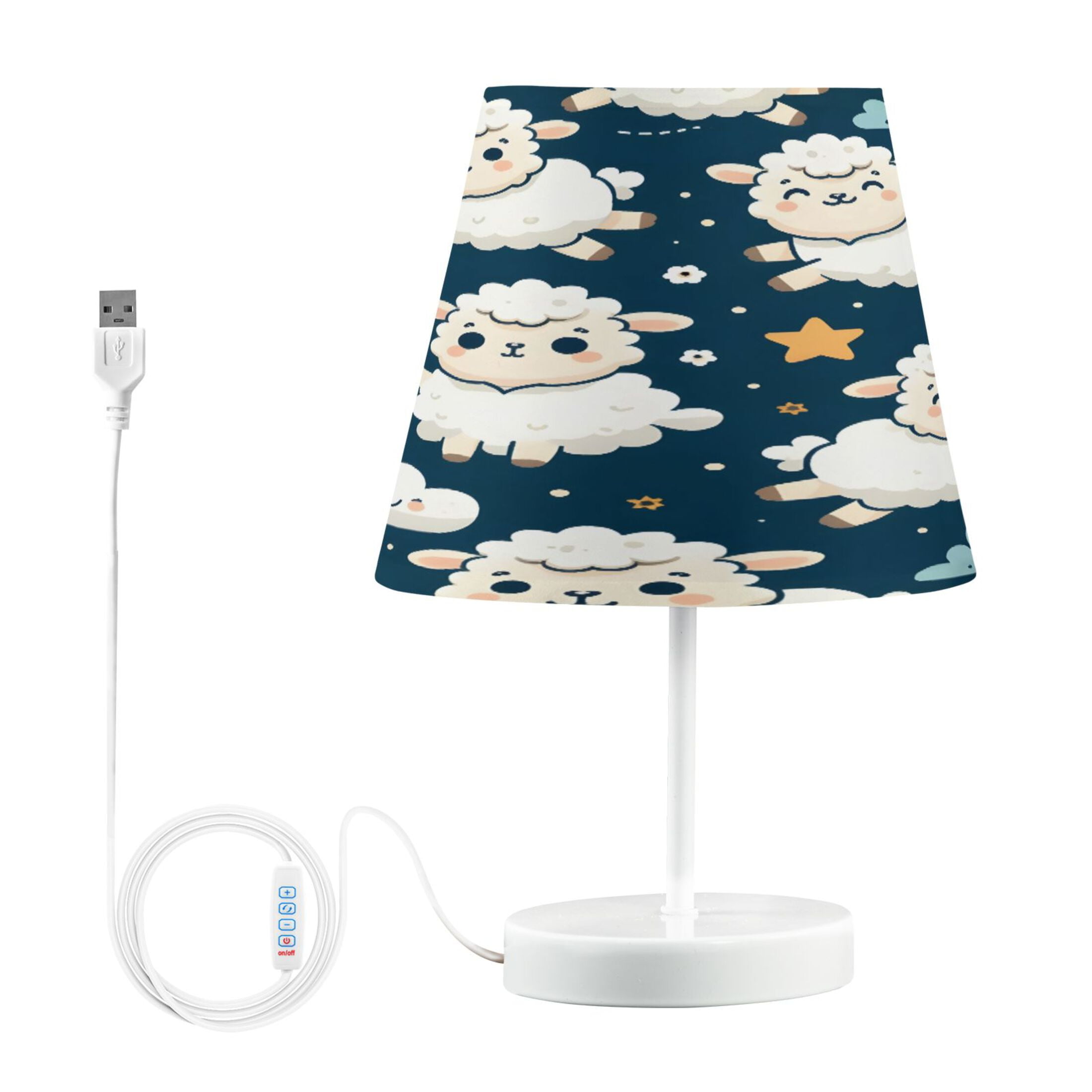 Sheep Cloud Star Desk Lamp LED Table Nightstand Lamps with 3 Color ...