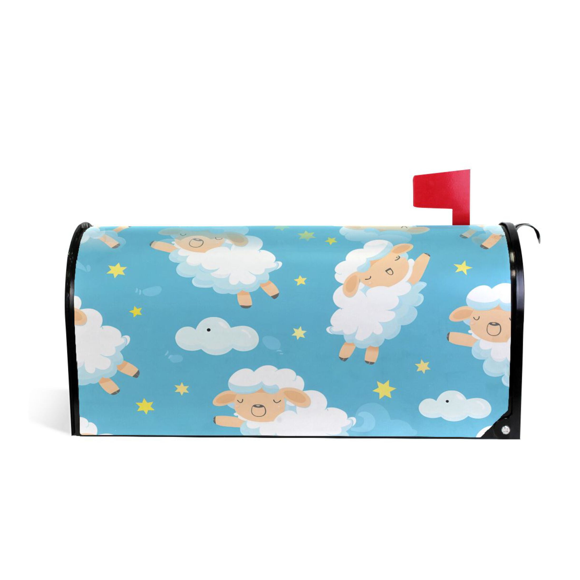 Sheep Cloud Star Magnetic Mailbox Covers 21" X 18" Post Letter Box ...