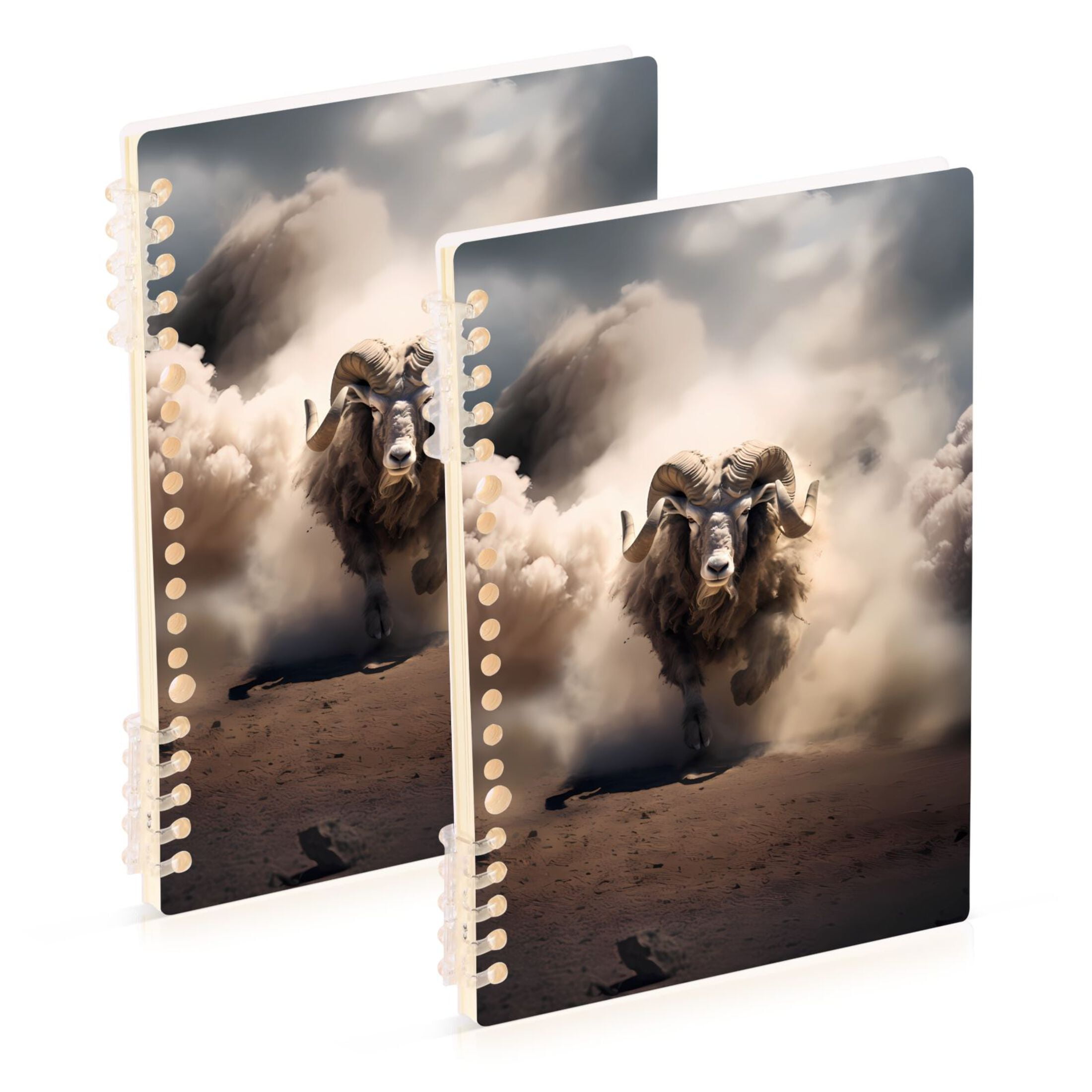 Sheep Clouds Run Ring Binder Notebook Journey Note Diary College Ruled ...
