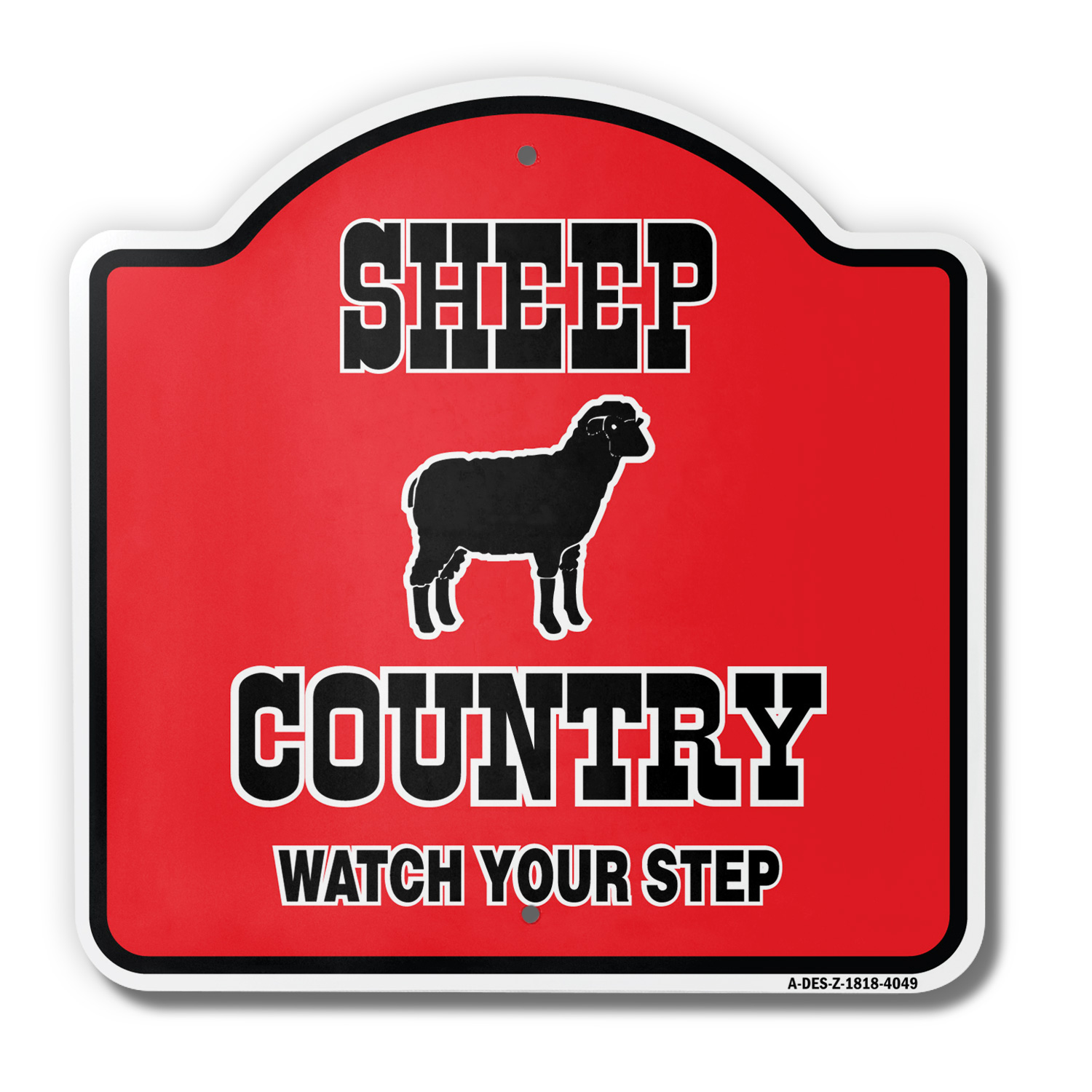 Sheep Country 18" X 18" Heavy-Gauge Aluminum Architectural Sign ...