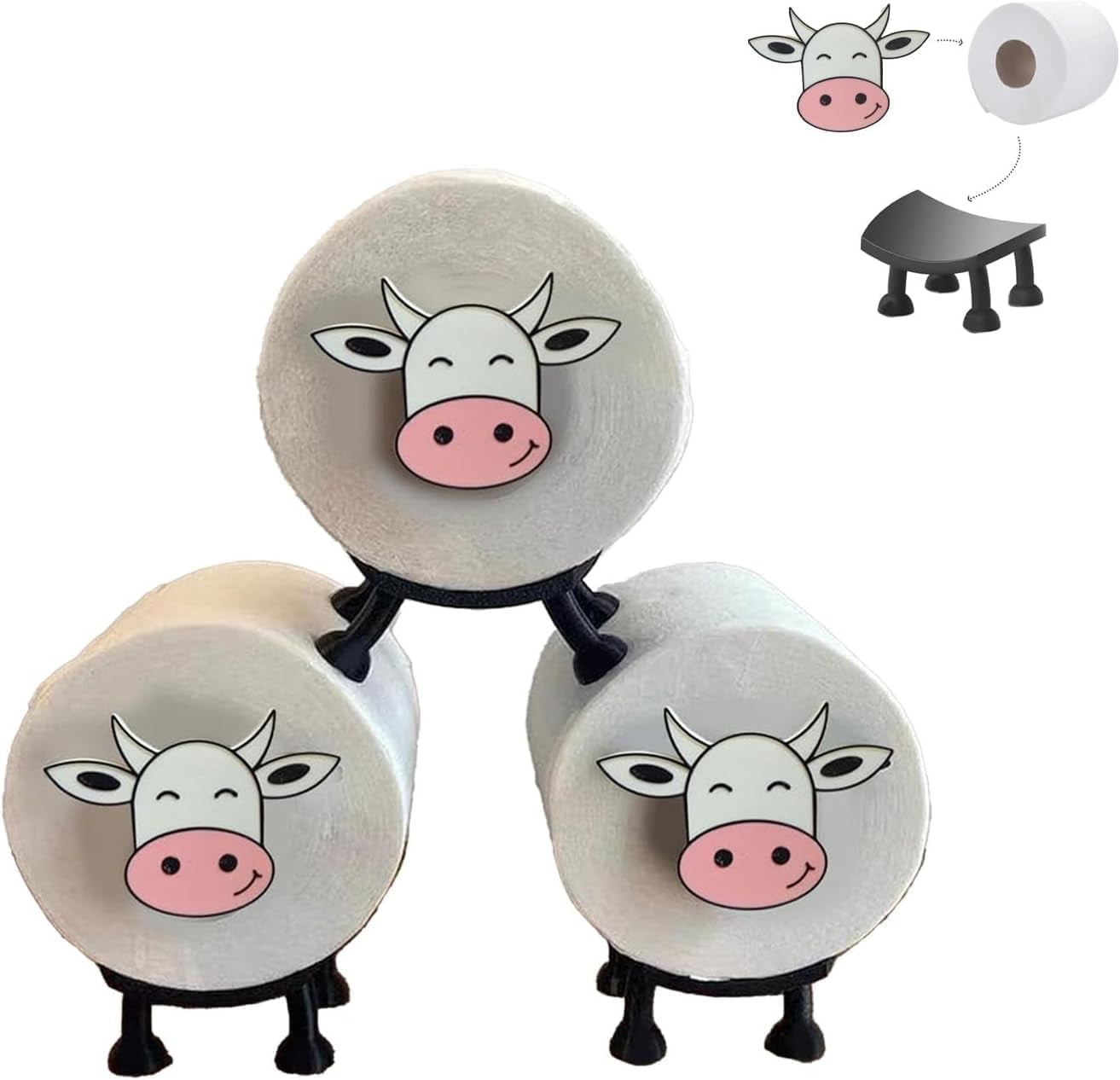 Sheep Cow Toilet Roll Holder - Funny Toilet Paper Holder Free Standing ...