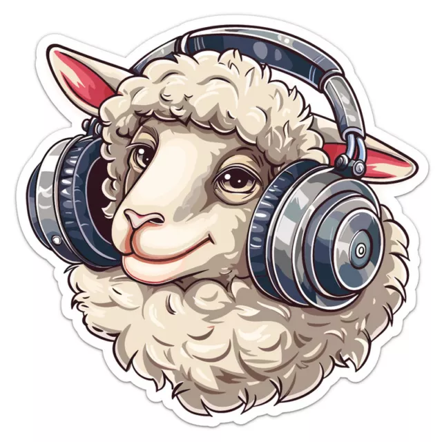 Sheep Dj Sticker Phone Decal Water Bottle Stickers Car Decals, Laptop ...