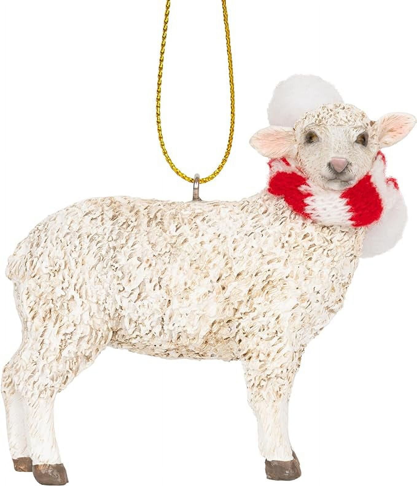 Sheep Farm Animal Nativity Christmas Tree Lamb Ornament with Fabric ...