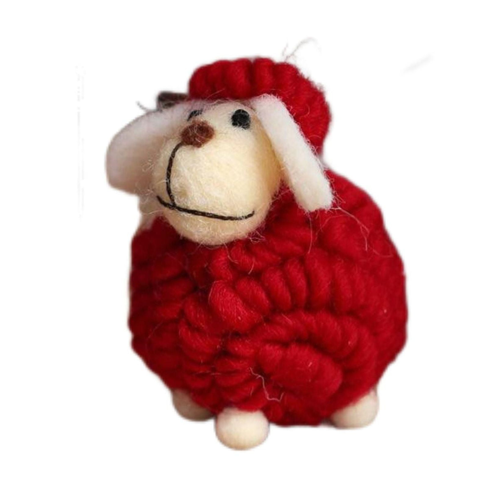 Sheep Figurine Wool Felt Lamb Plush Sheep Figurine Table Ornament Farm ...
