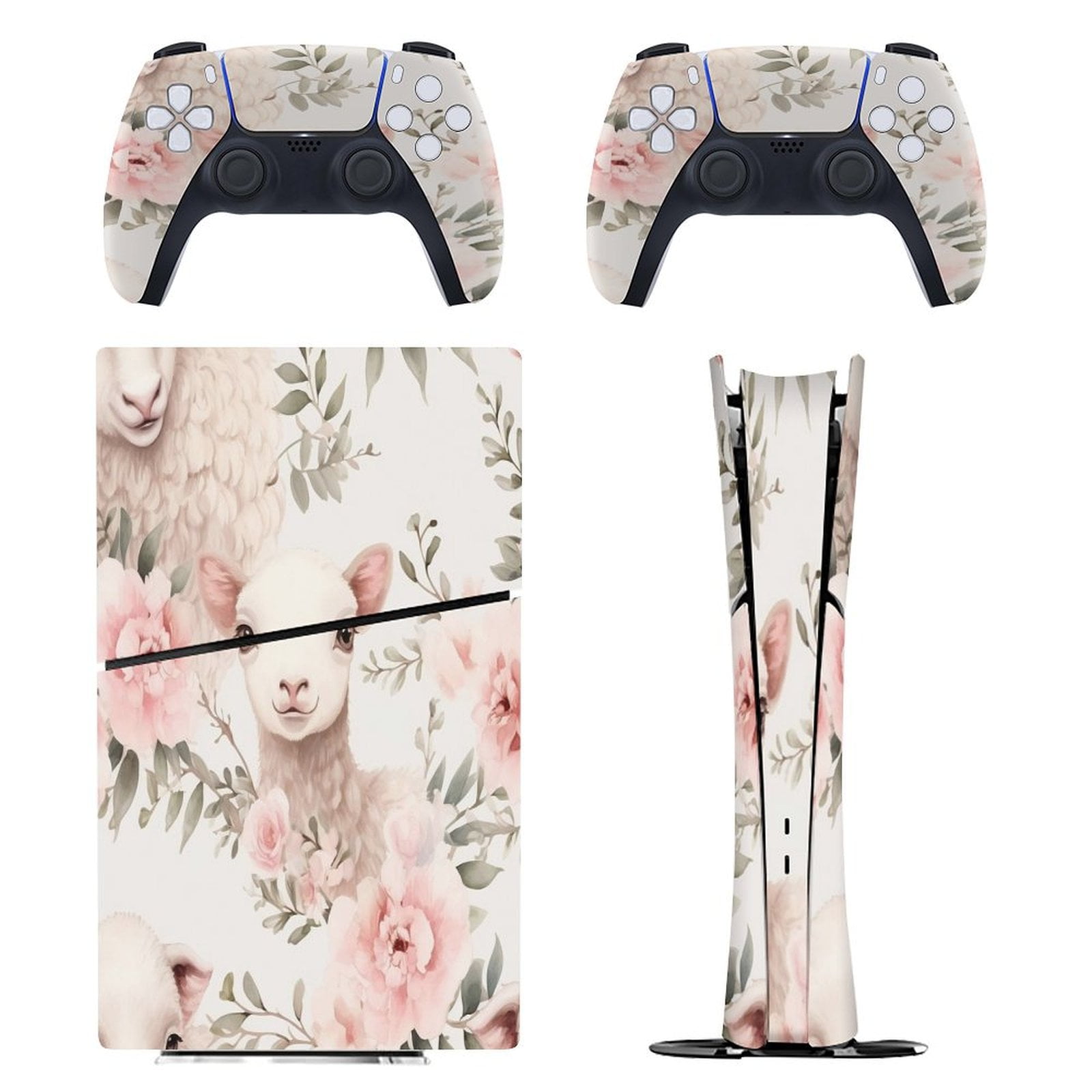 Sheep, Flower Bushes PS5/PS5 Slim Digital Disc Skin Sticker For Console ...