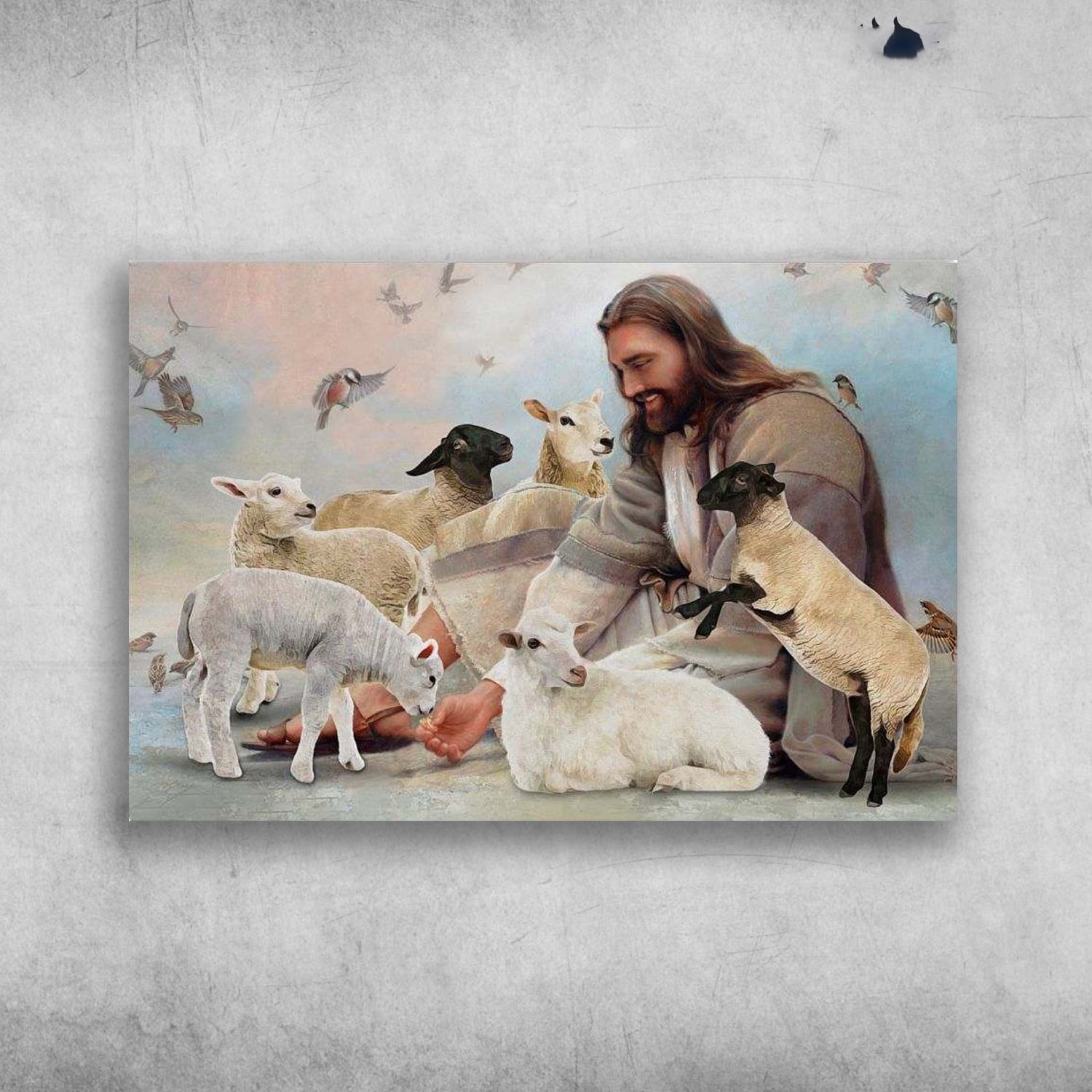 Sheep God, Jesus And Sheep Lover 24 x 36 Inch Poster - Walmart.com