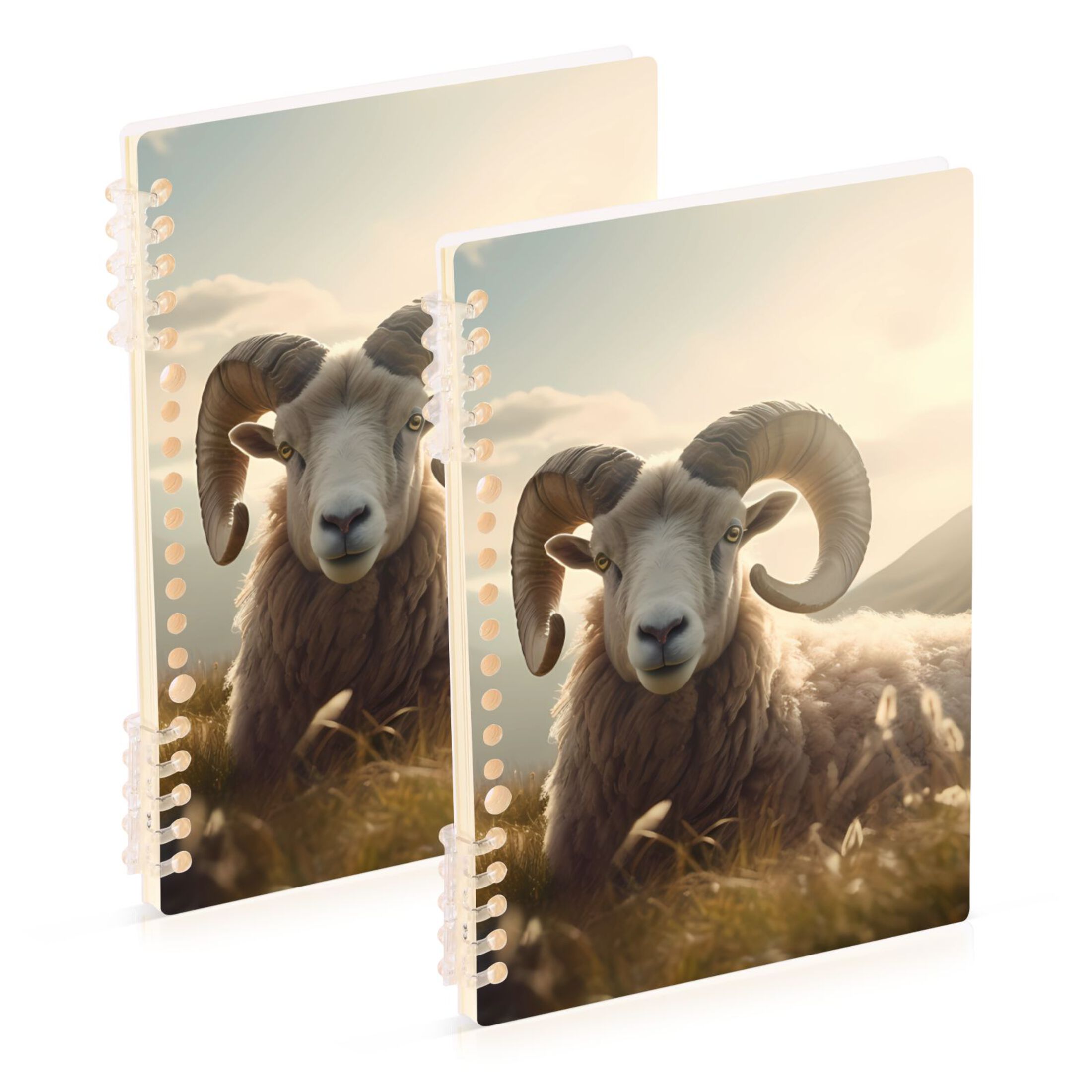 Sheep Grass Sunlight Ring Binder Notebook Journey Note Diary College ...