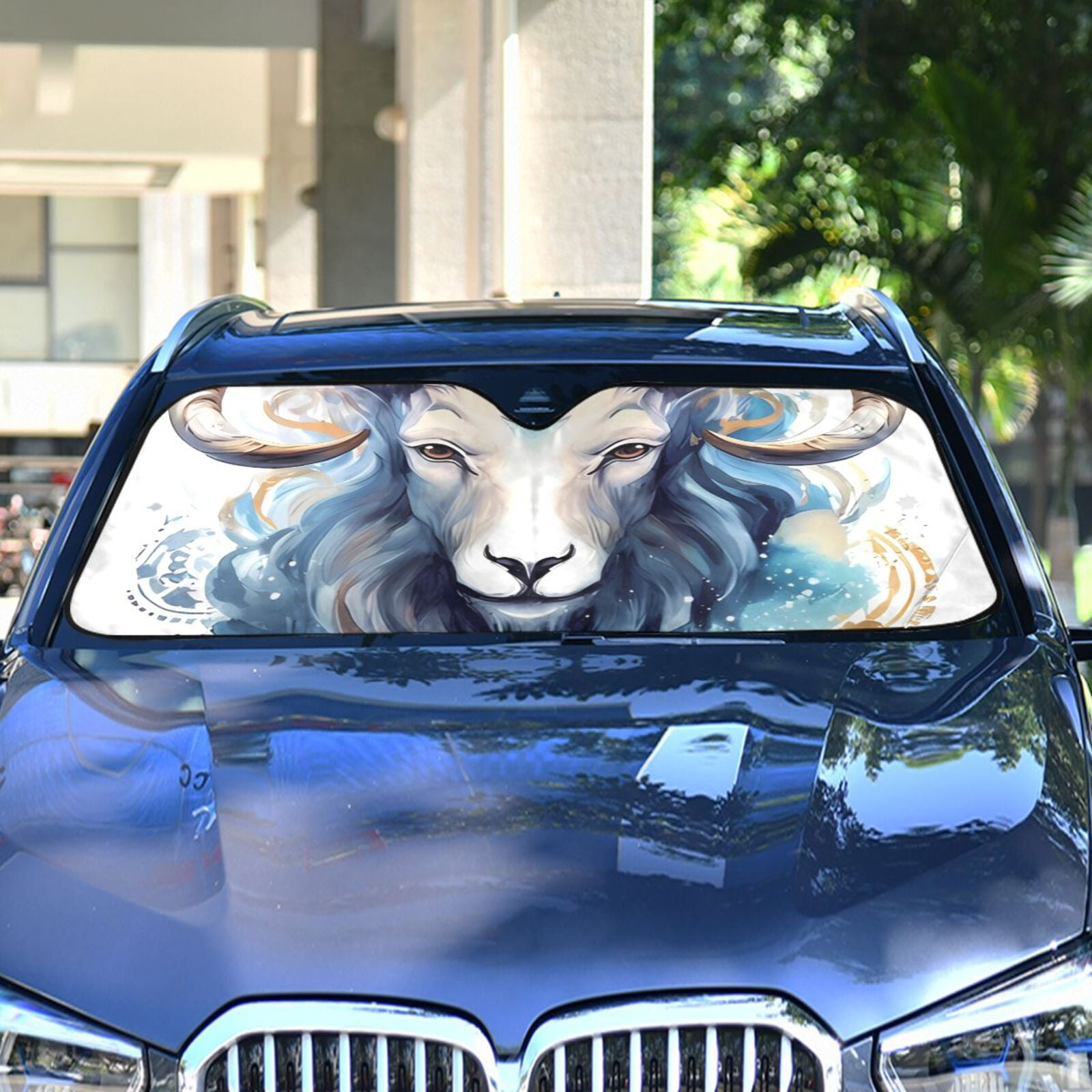 Sheep Head Automotive Front Car Windshield Sun Shade Reflector Foldable ...