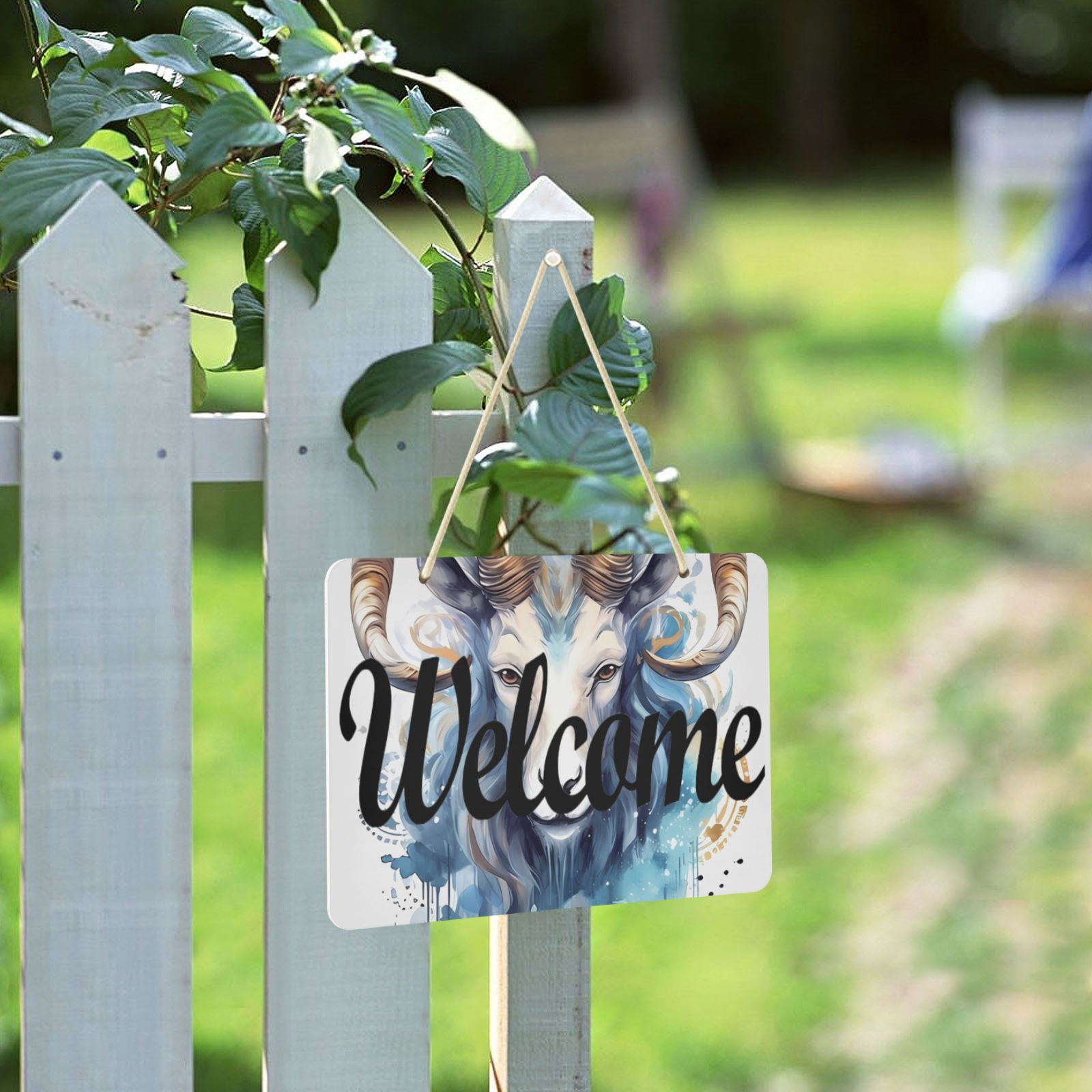 Sheep Head Welcome Sign for Front Door Porch Wreath Door Sign Home ...