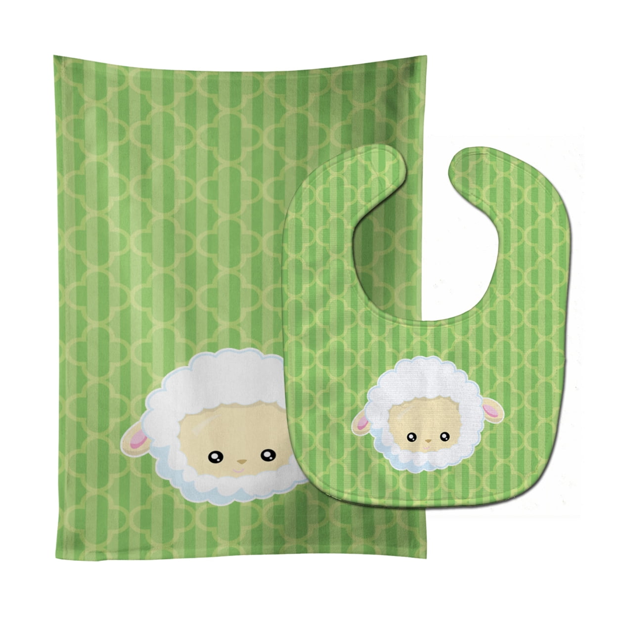 Sheep Lamb Face Baby Bib and Burp Cloth - Walmart.com