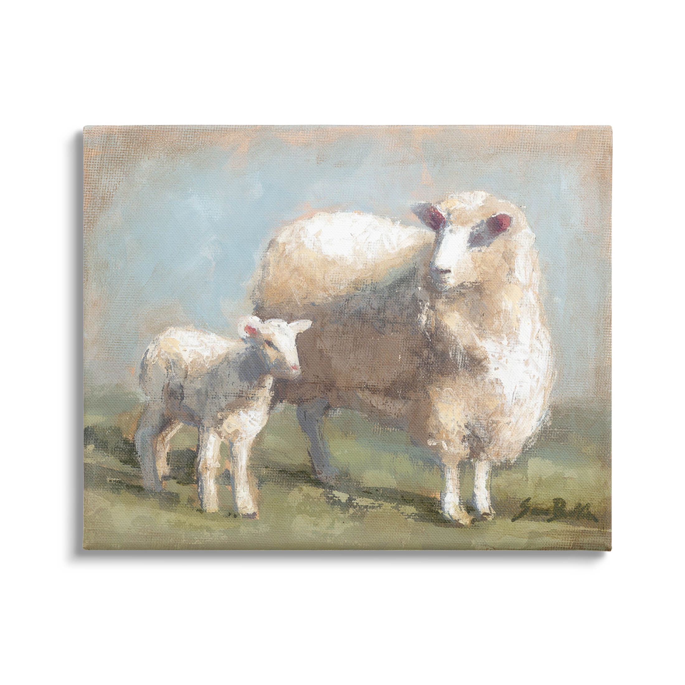 Stupell Industries Sheep Lamb Farm Animals Canvas Print Wall Art ...