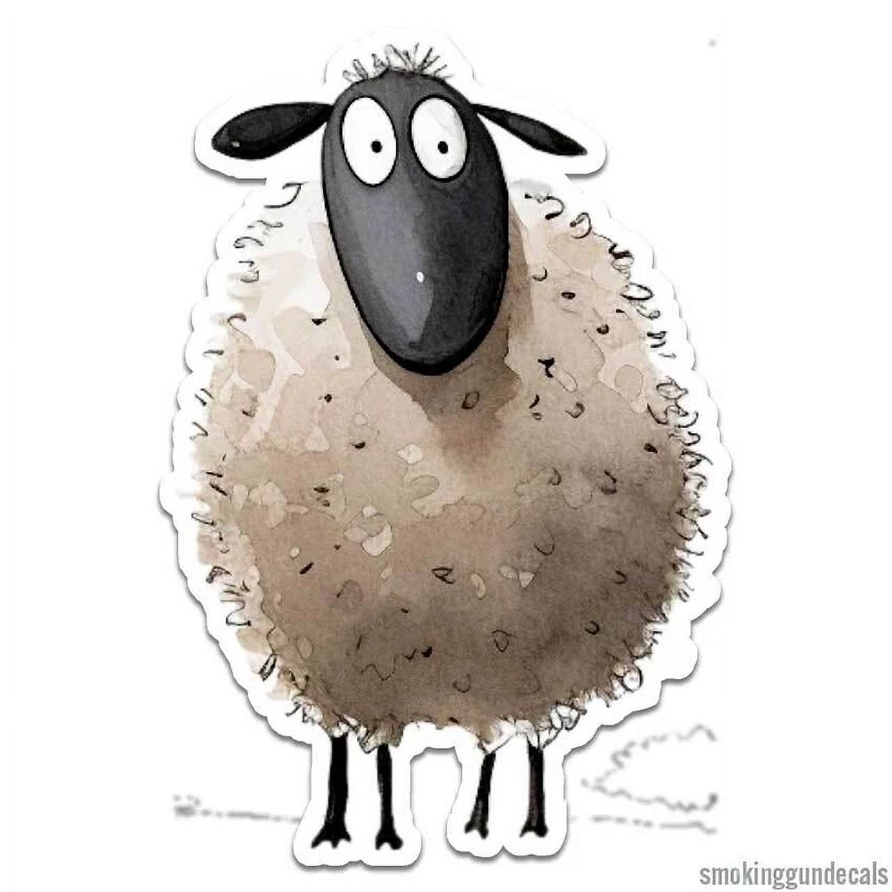 Sheep Lamb Sticker Indoor Outdoor Phone Decal Water Bottle Stickers Car ...