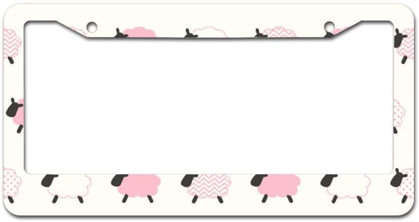 Sheep License Plate Frame Car Accessory Car Licence Plate Covers with 2 ...