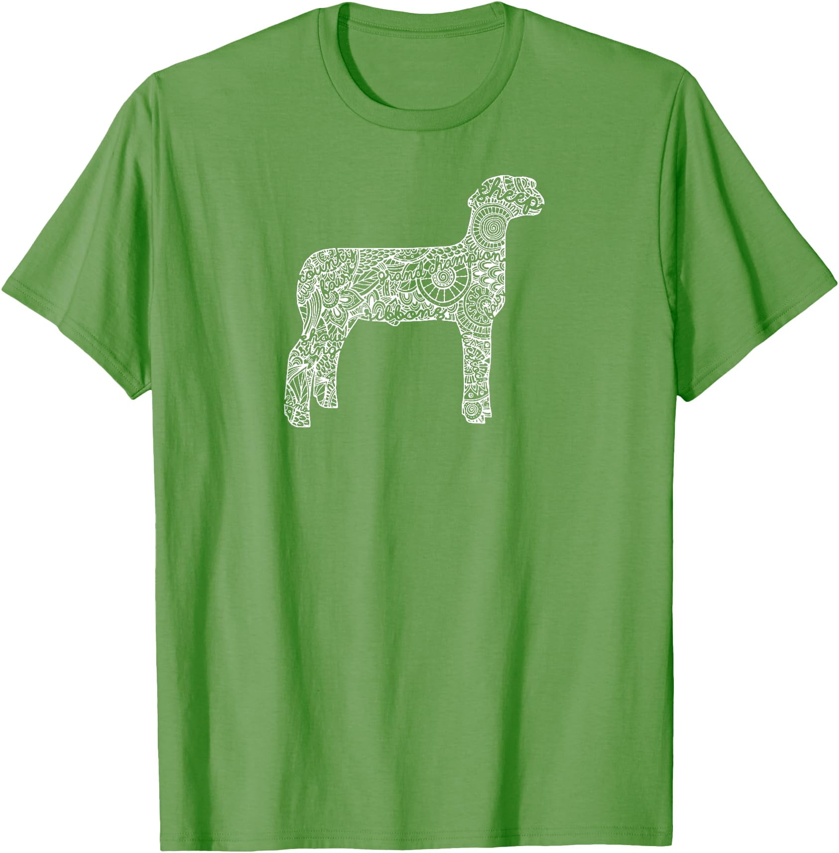 Sheep Livestock Mandala Softstyle Unisex T-Shirt,Lime Color,Size 2XL ...