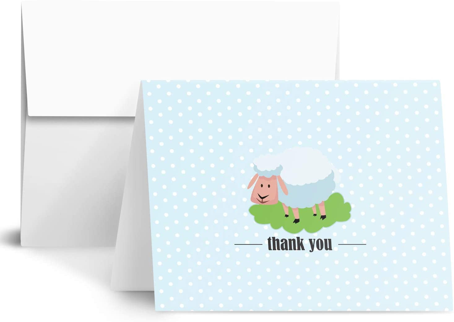Sheep Lovely Animal Thank You Note Greeting Cards with Envelopes ...