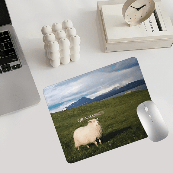 Sheep Mountain View Mouse Pad 9.77x7.87 Inches Polyester Fiber Desk Mat ...