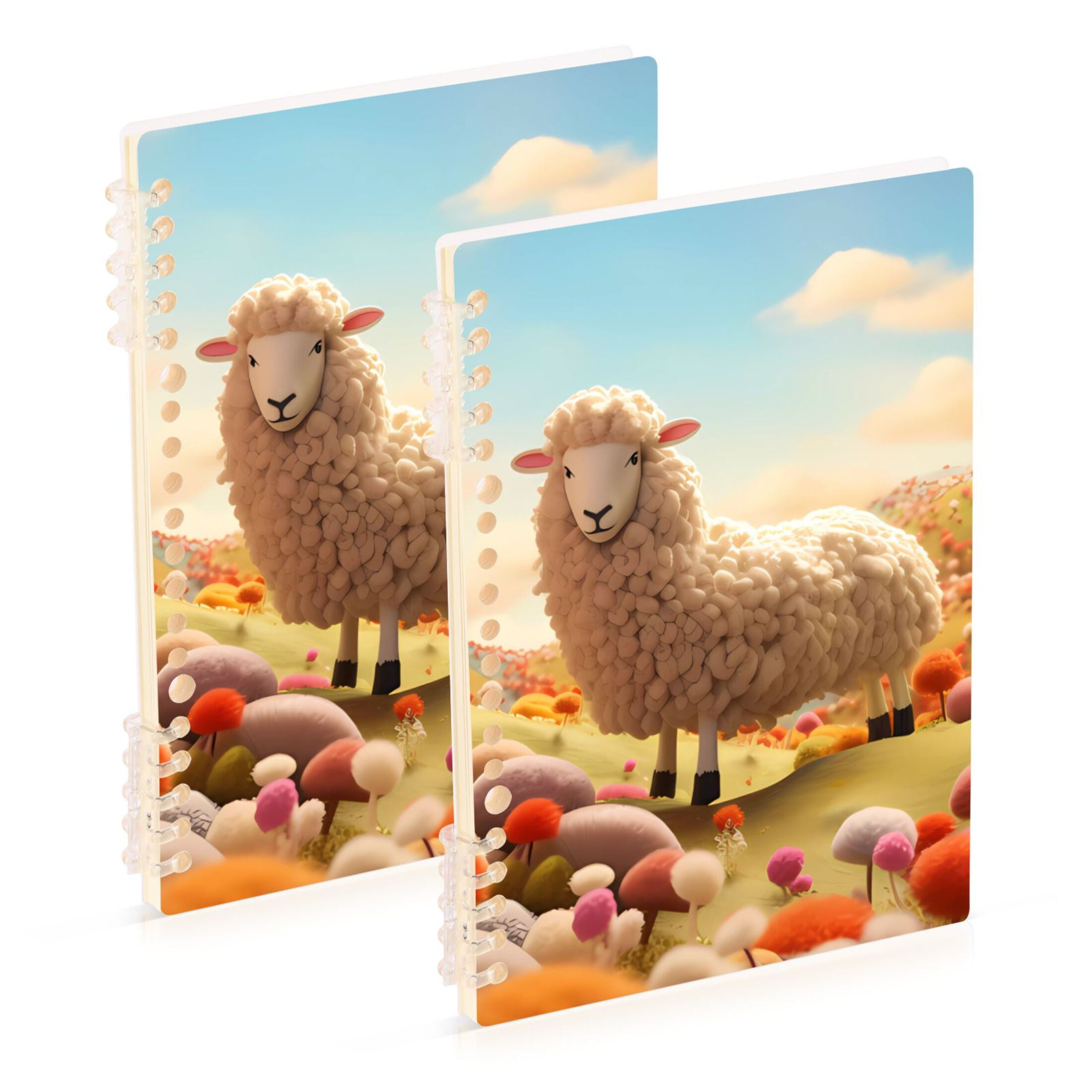 Sheep Mountains Sky Ring Binder Notebook Journey Note Diary College ...