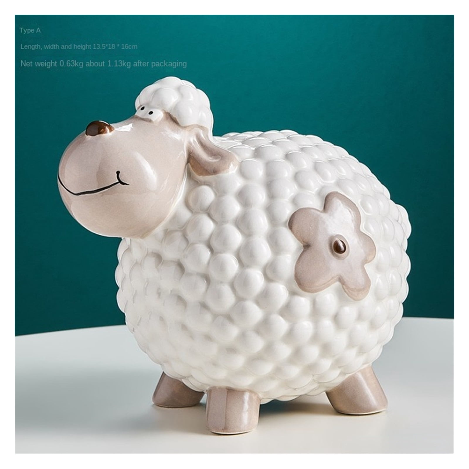 Sheep Piggy Bank Ceramics Saving Box For Coin Cash Storage Box Children ...