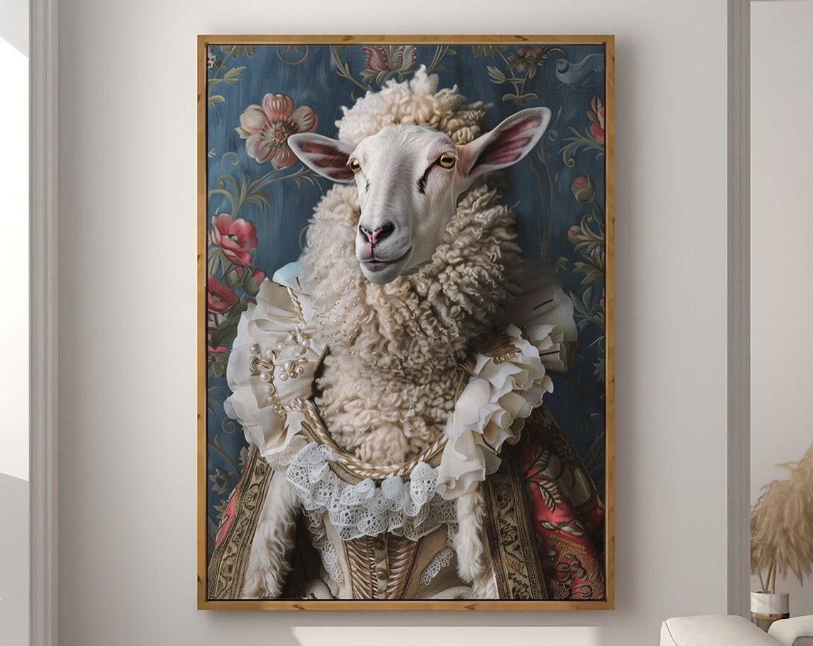 Sheep Royal Renaissance Portrait Vintage Print Victorian Animal ...