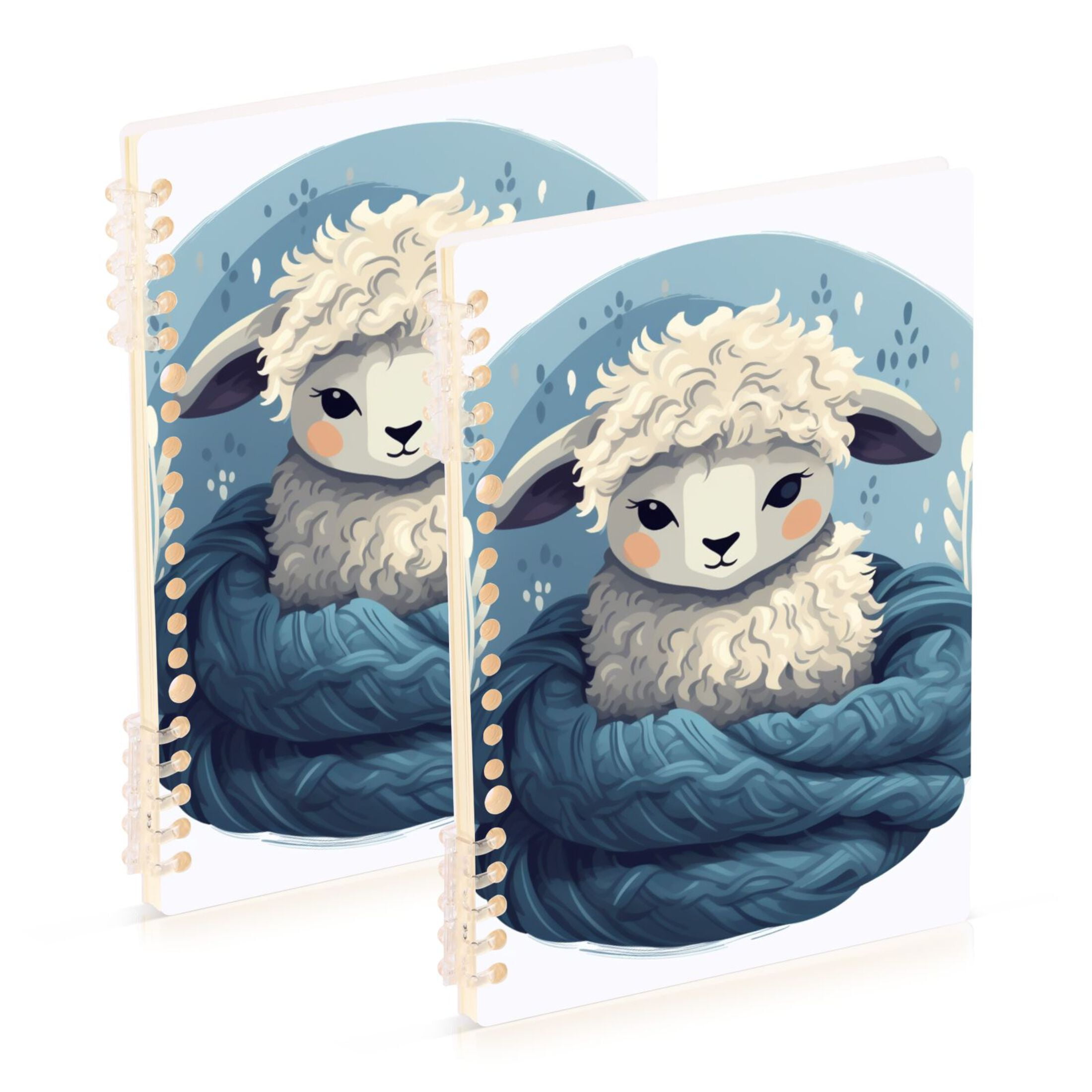 Sheep Scarf Leaves Ring Binder Notebook Journey Note Diary College ...