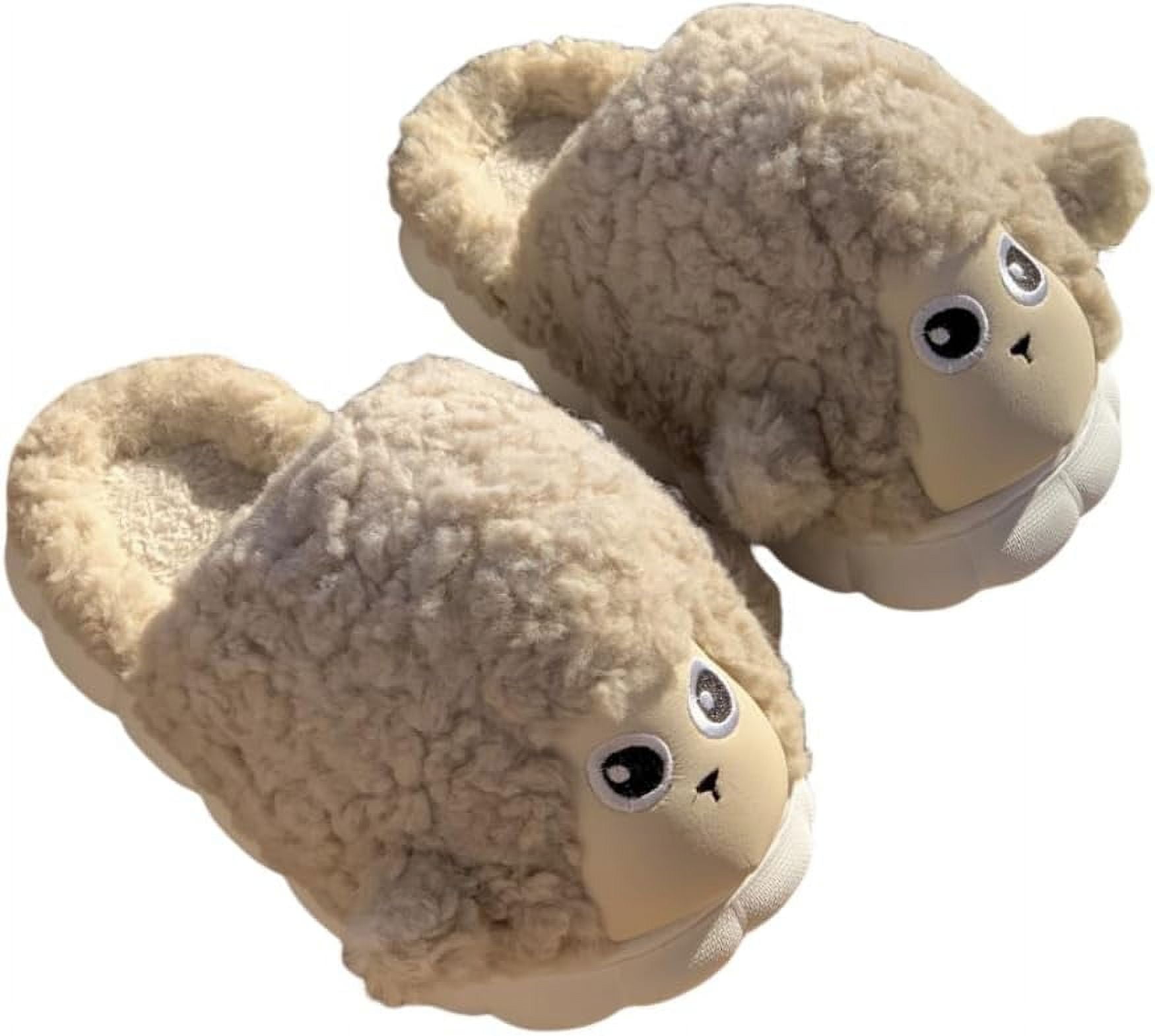 Sheep Slippers Cartoon Slippers Women's Fuzzy Slippers Indoor Outdoor ...