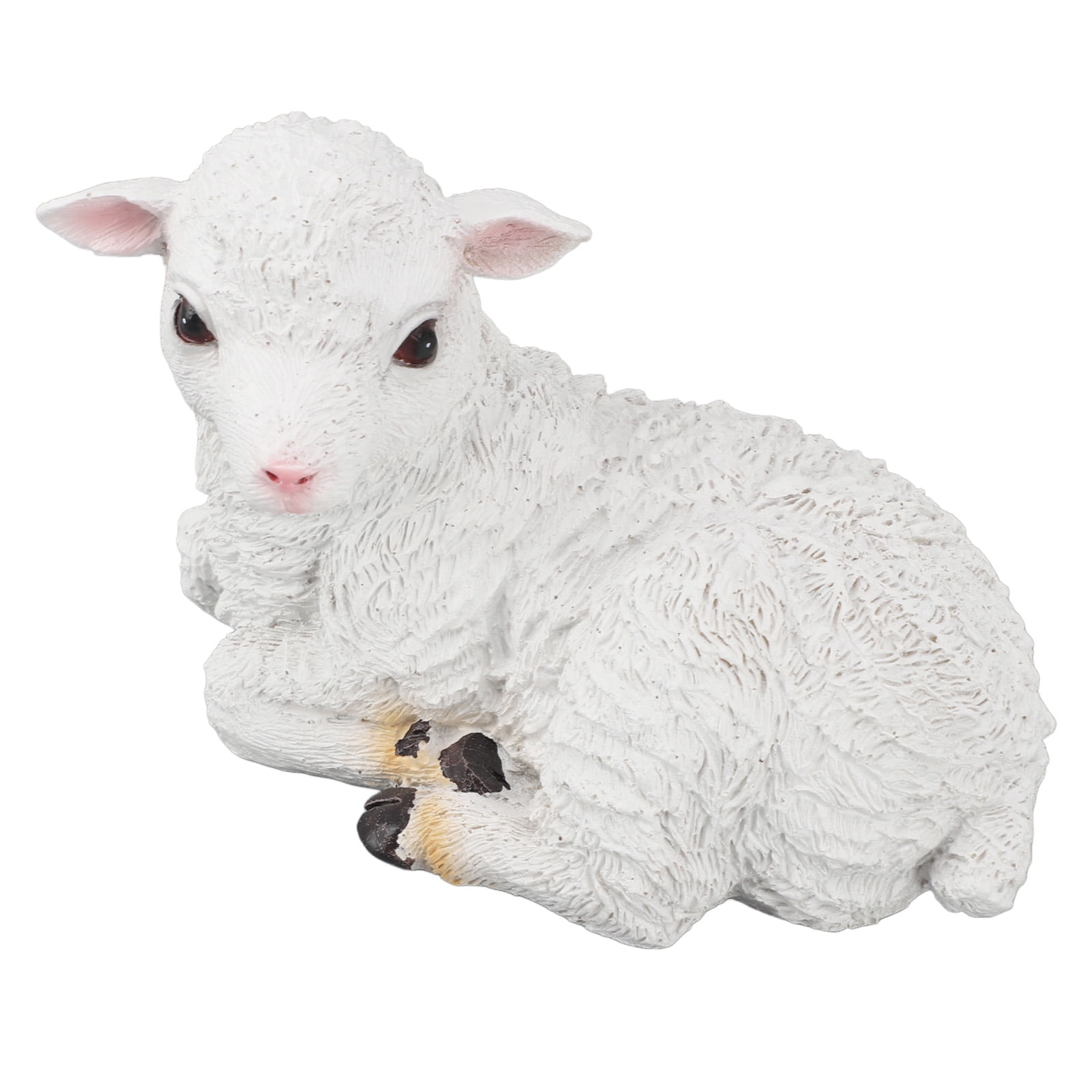 Sheep Statue Hand Made Lifelike Lamb Shape Figurine Resin Garden ...