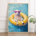 Sheep Summer Farmhouse Decoration Beach Coastal Farm Animal Wall Art ...