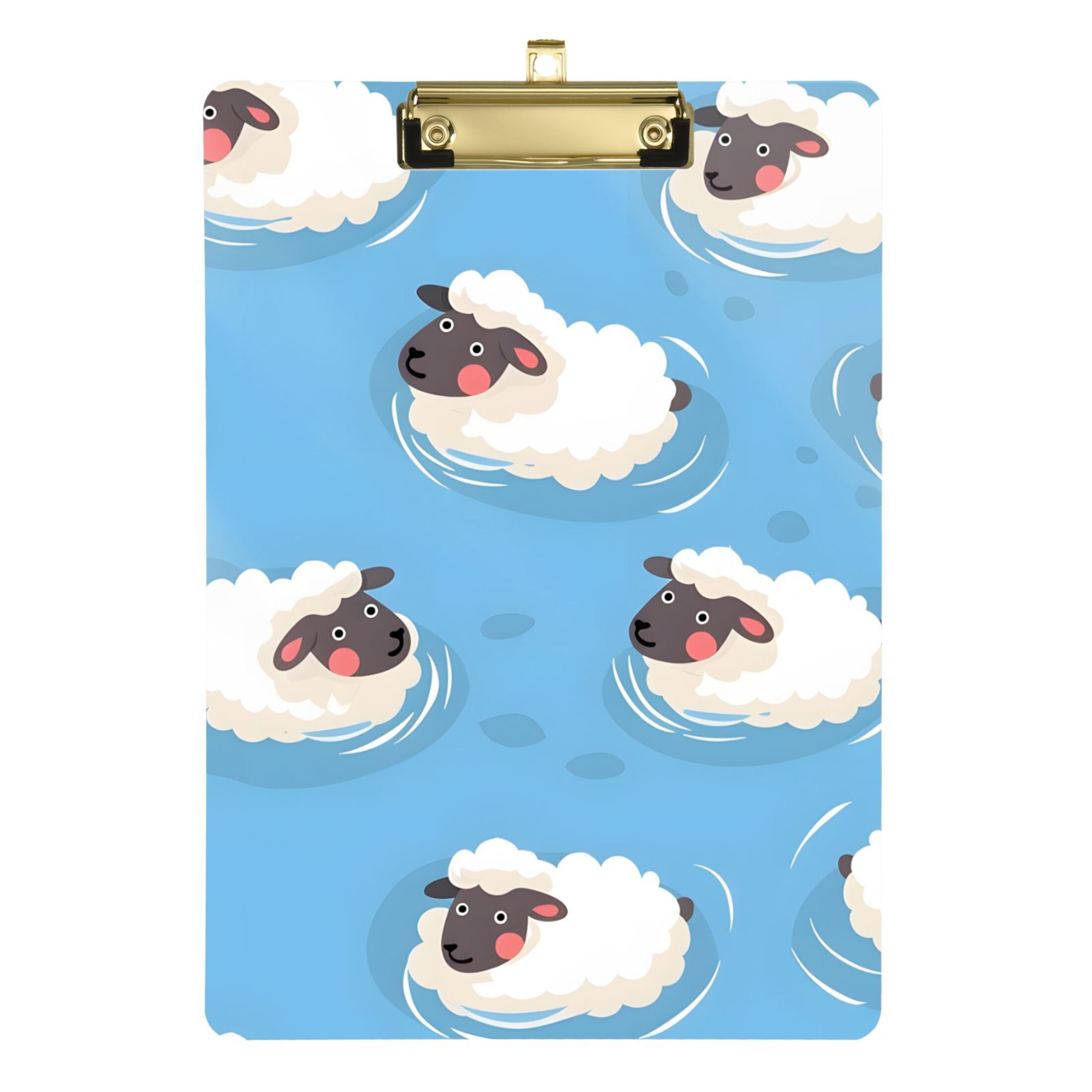 Sheep Swimming Acrylic Clipboard Drawing Board Clipboard with Hook A4 ...