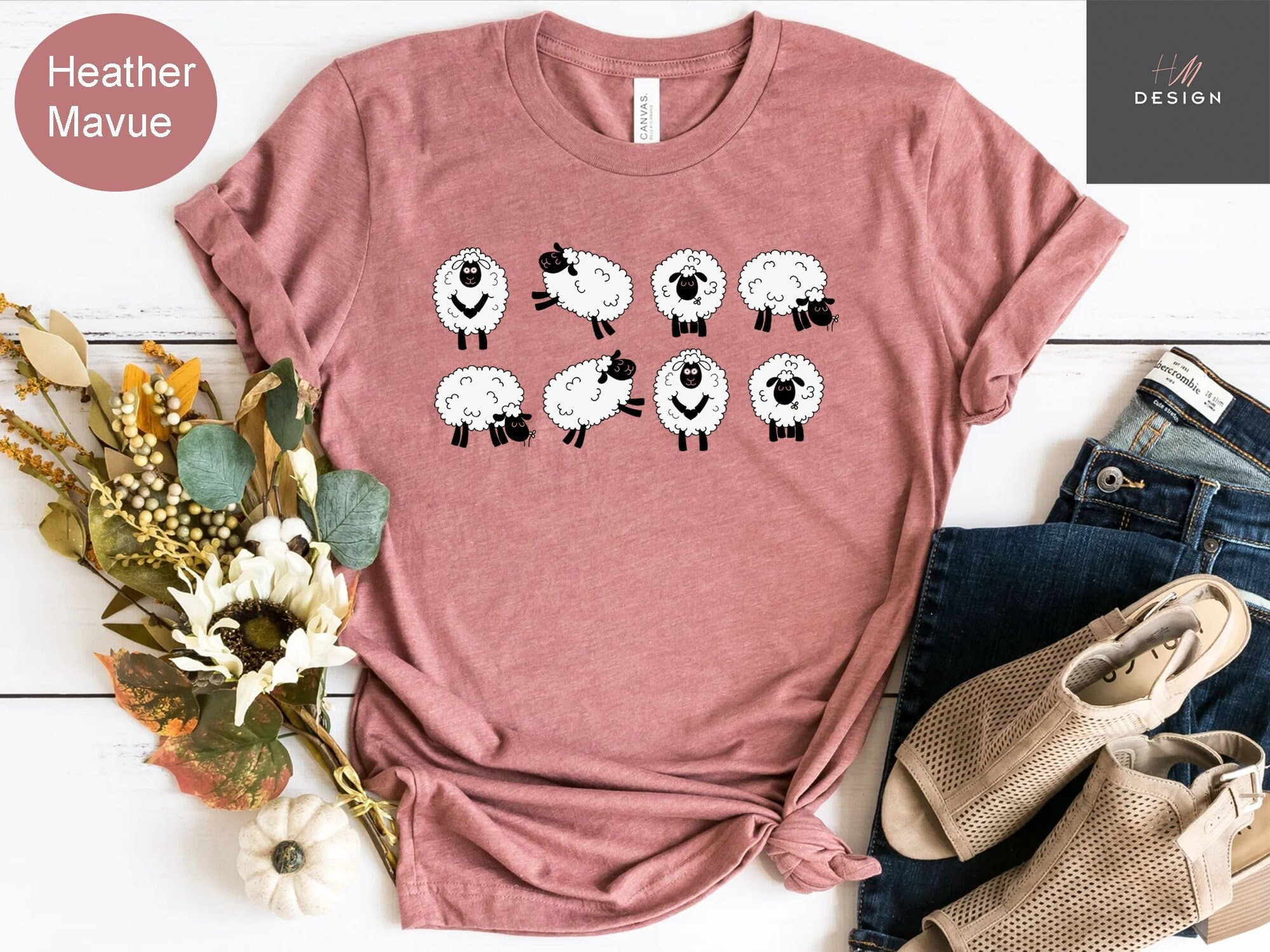 Sheep T-Shirt, Cute Sheeps Shirt, Funny Sheep Shirt, Farm Animal Shirt ...
