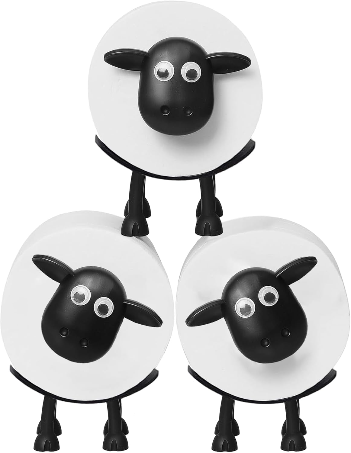 Sheep Toilet Paper Holder, Funny Free Standing Black Sheep Loo Roll ...