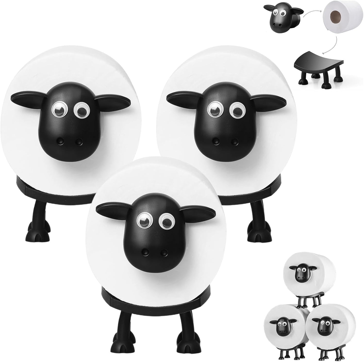 Sheep Toilet Roll Holder, Tissue Paper Roll Storage Stand, 3D Printed ...
