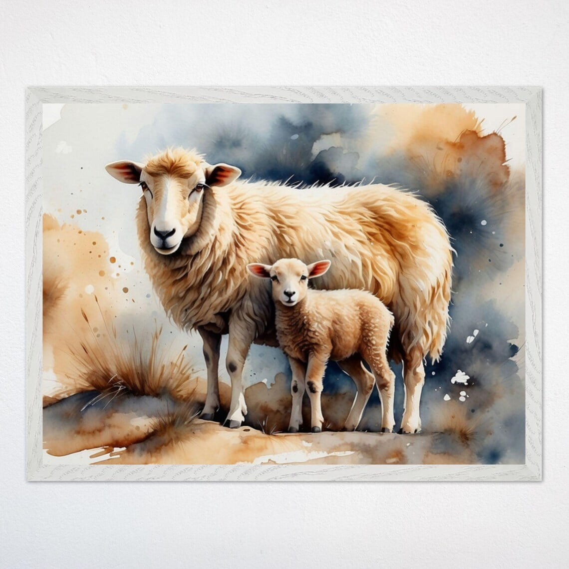 Sheep Wall Art For Nursery And Kids Rooms, Sheep Wall Decor, Poster For Kids Room, Farm, Sheep ...
