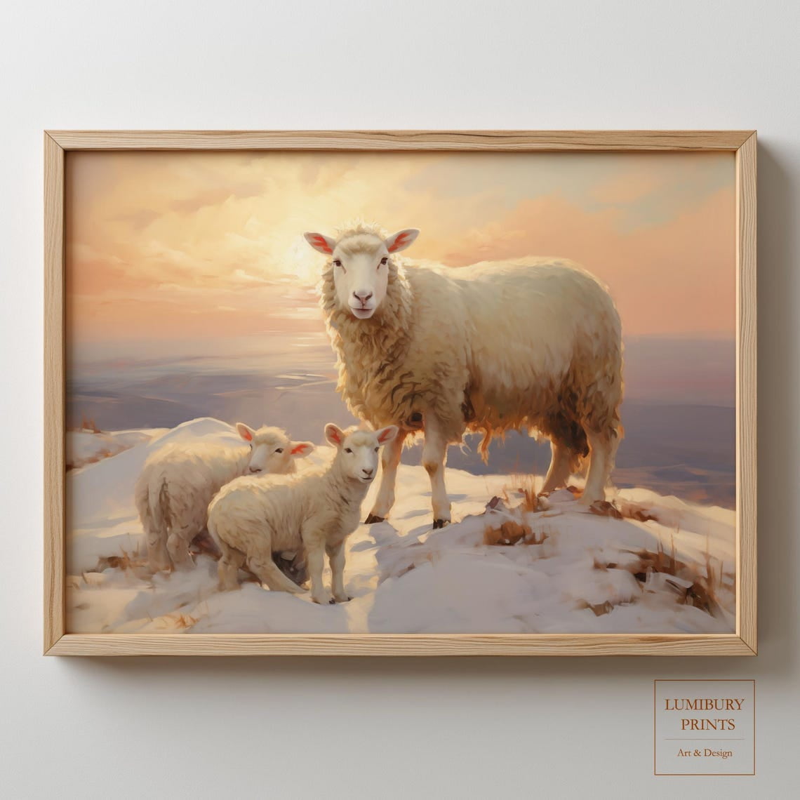 Sheep Wall Art, Vintage Sheep Print, Winter Animal Print, Sheep ...