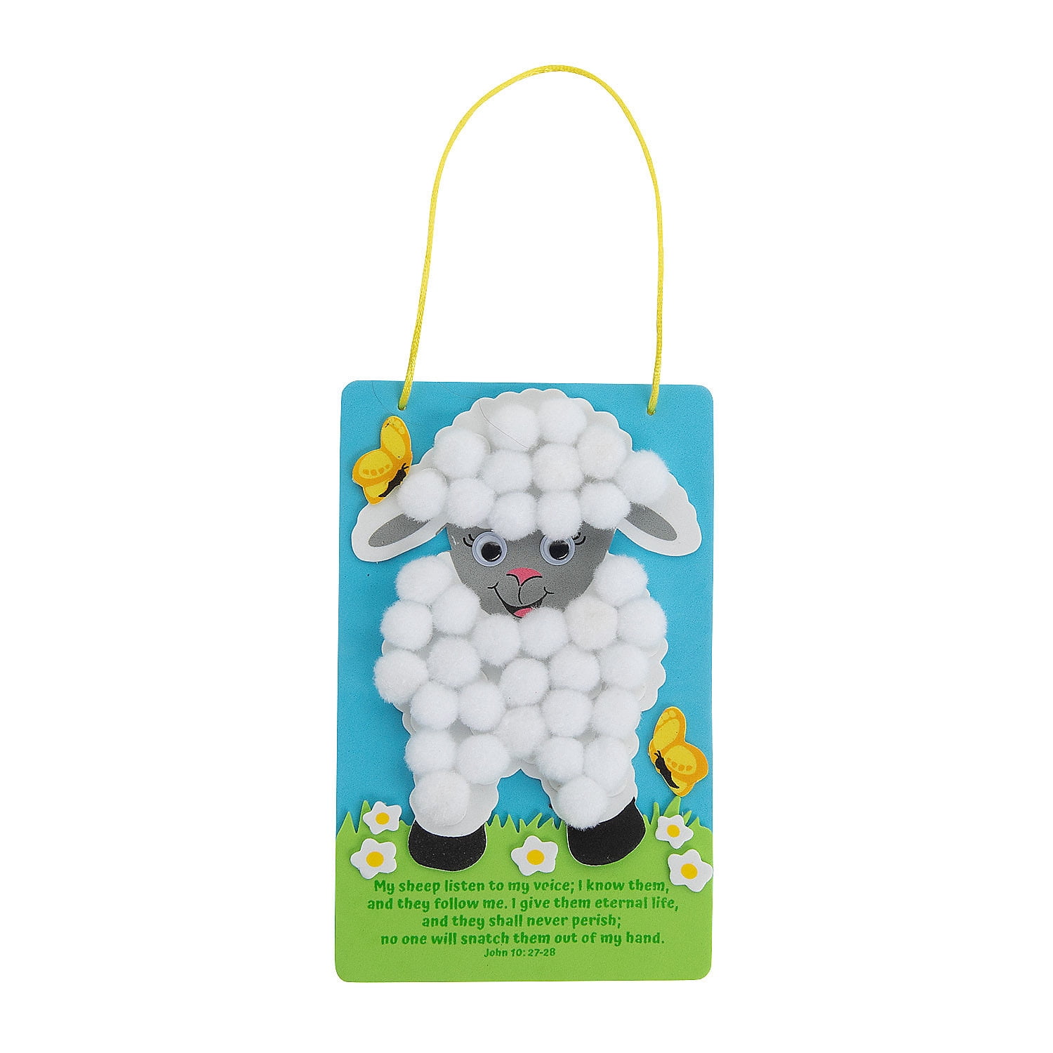 Sheep of Faith Sign with Verse Craft Kit - Makes 12 - Walmart.com