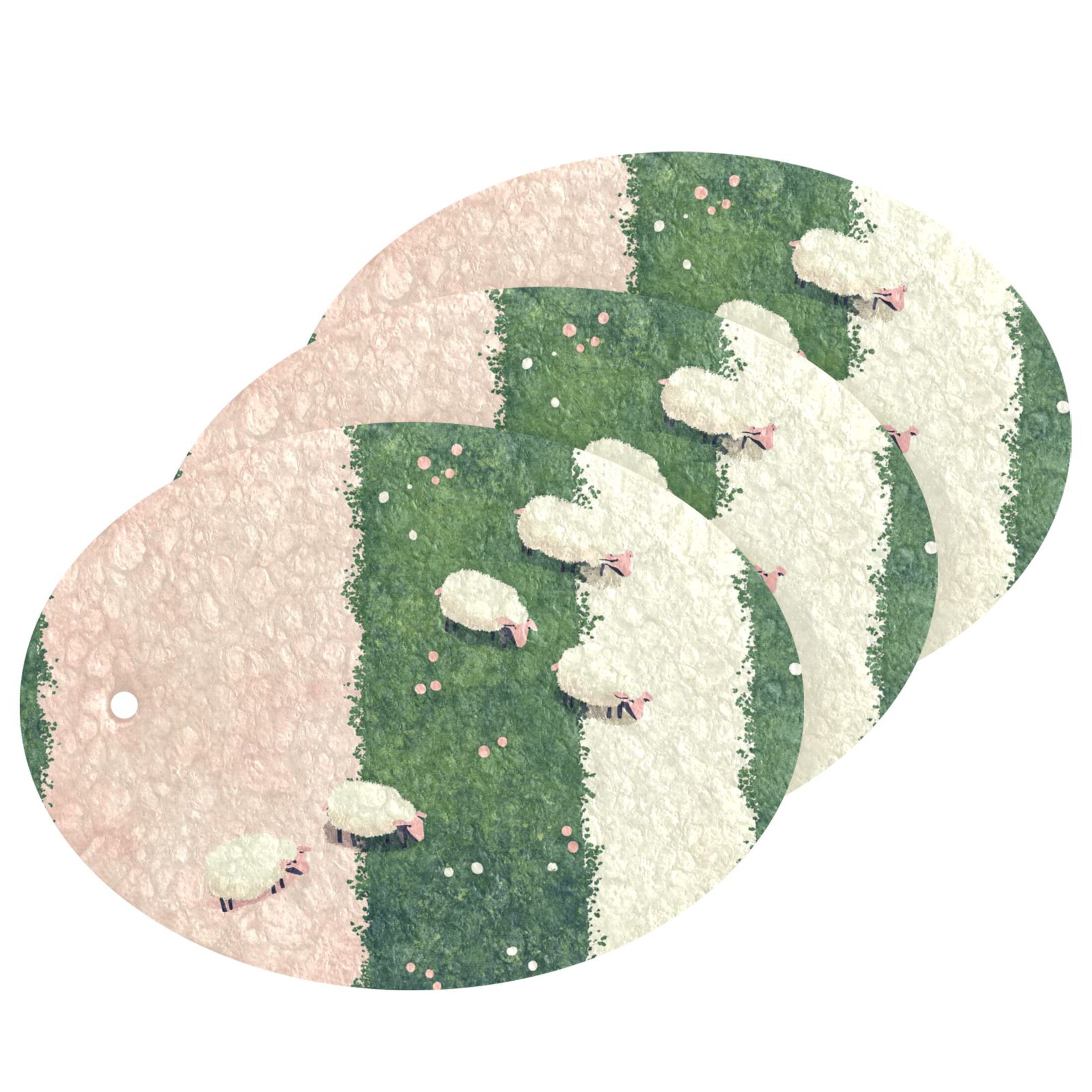 Sheep on The Grass Scrub Sponges for Cleaning Kitchen and Household ...