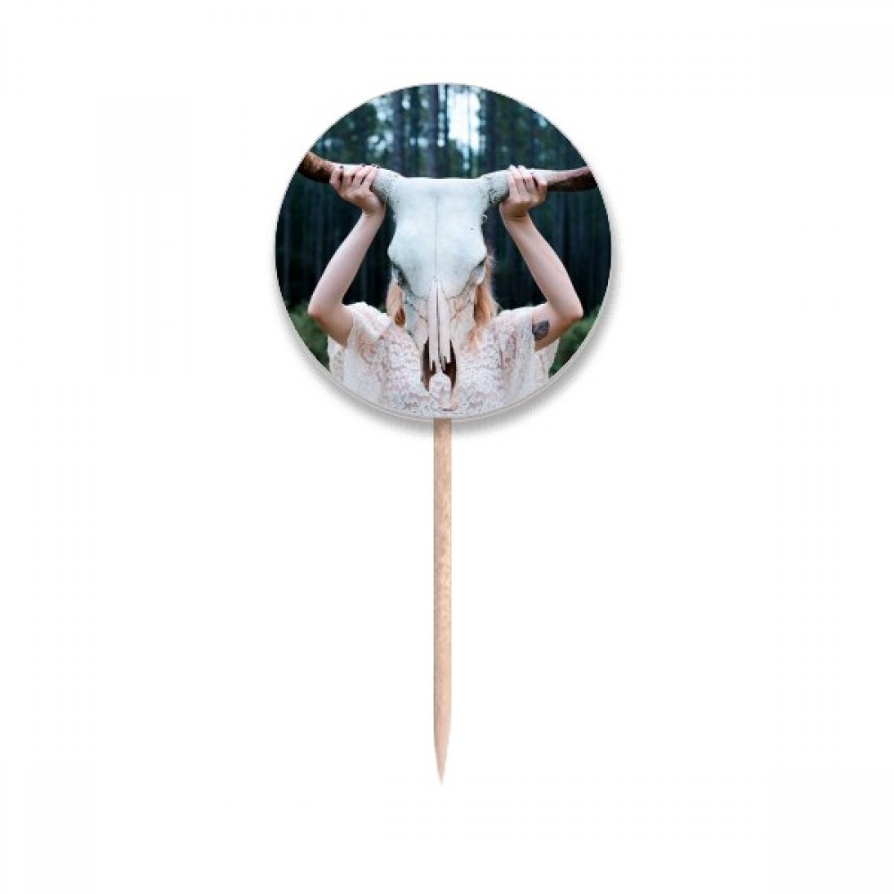 Sheephead Girl Forestry Science Nature Toothpick Flags Round Labels ...