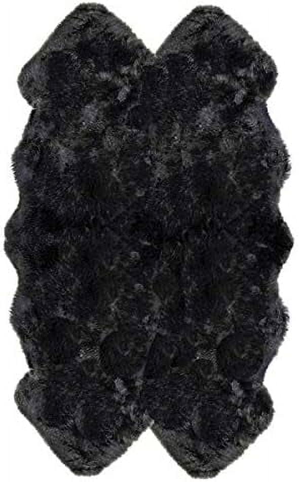 Sheepskin Pelt Rug (Black) - Walmart.com