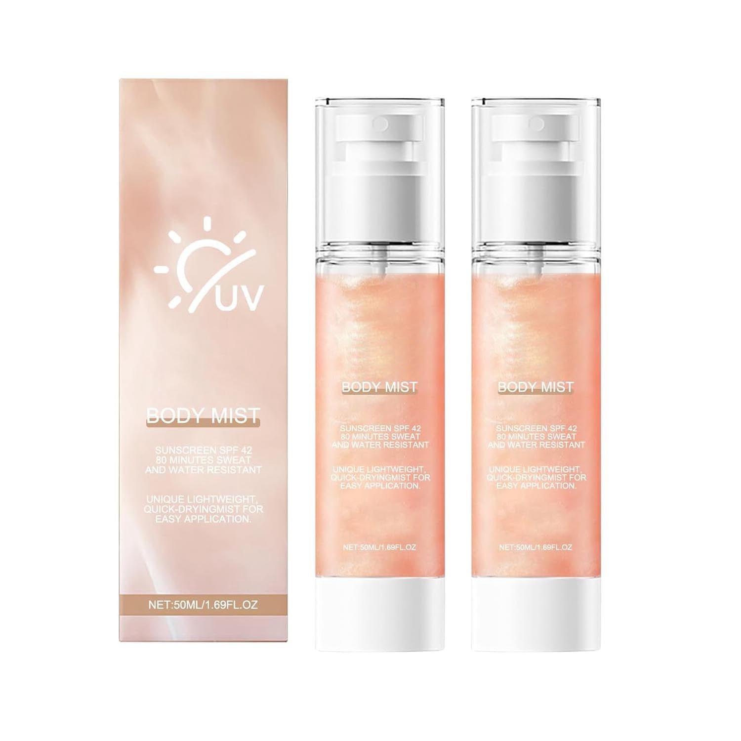 Sheer Body Mist Sunscreen SPF 42 Infused with Shimmering Body Oil ...
