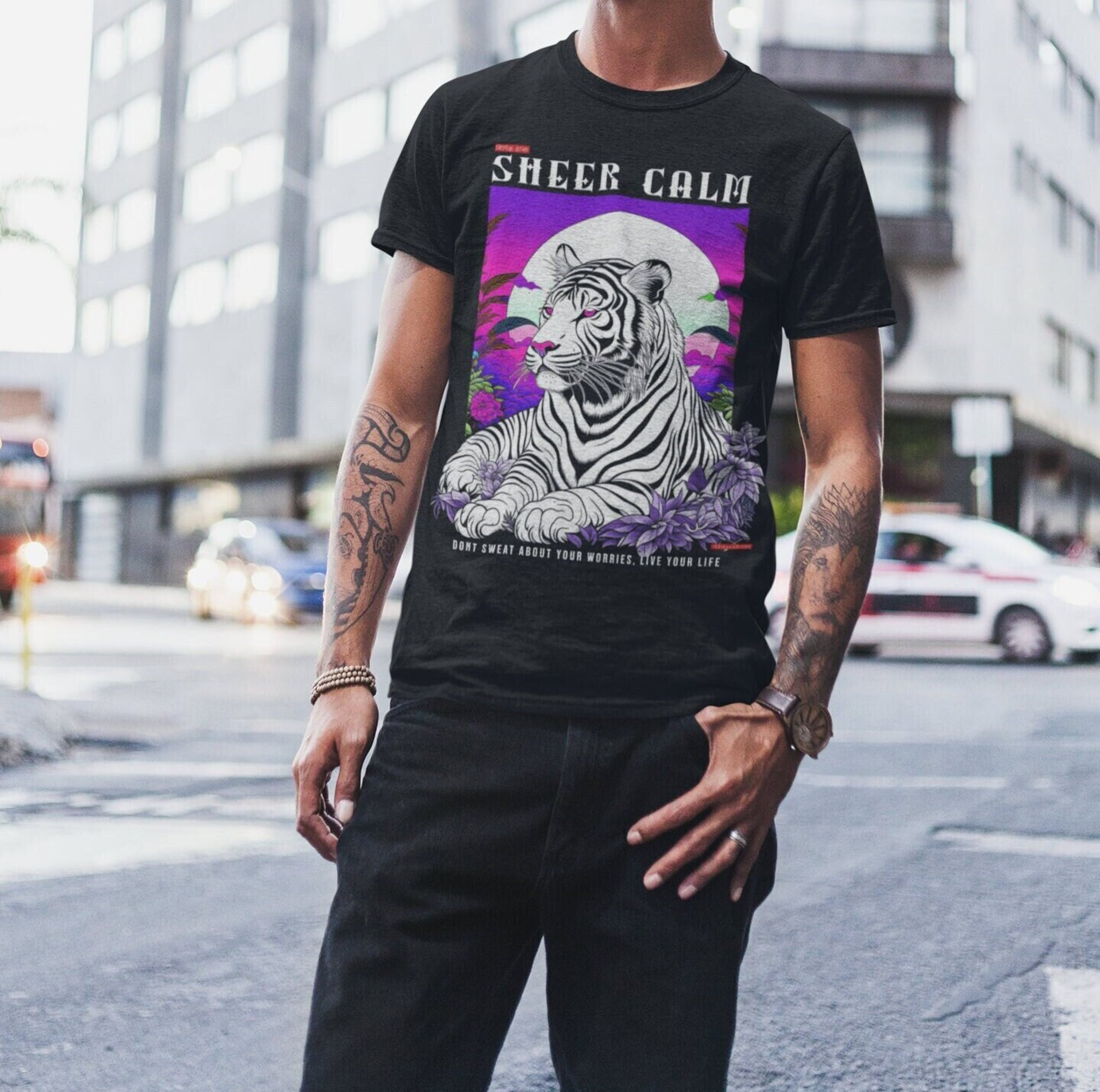 Sheer Calm White Tiger T-Shirt |Spiritual |Big Cat Lovers |Tiger Spirit ...