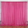 Sheer Chiffon Curtain Panel 58 Inch Wide Window Treatment Fuchsia ...