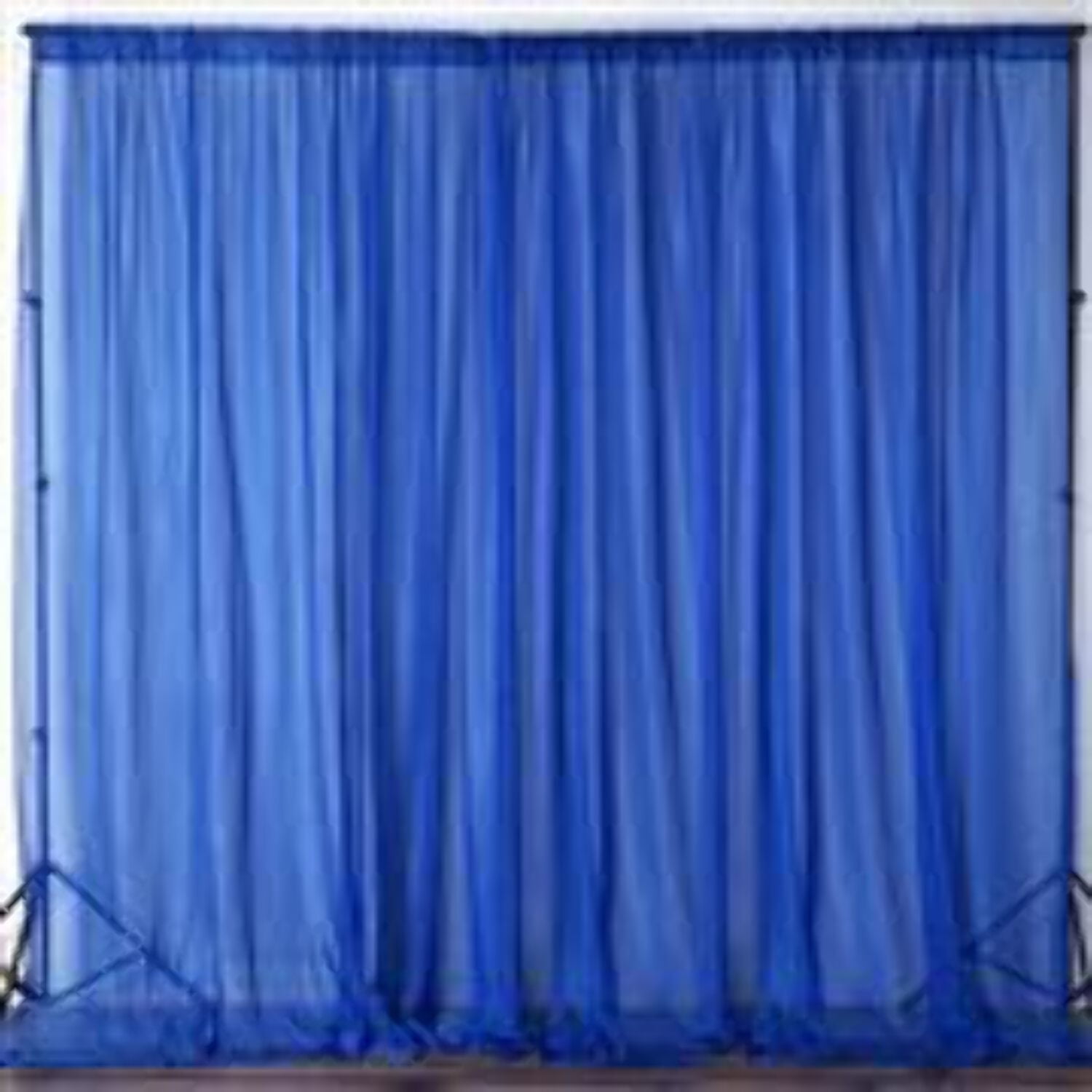 Sheer Chiffon Curtain Panel 58 Inch Wide Window Treatment Royal Blue ...