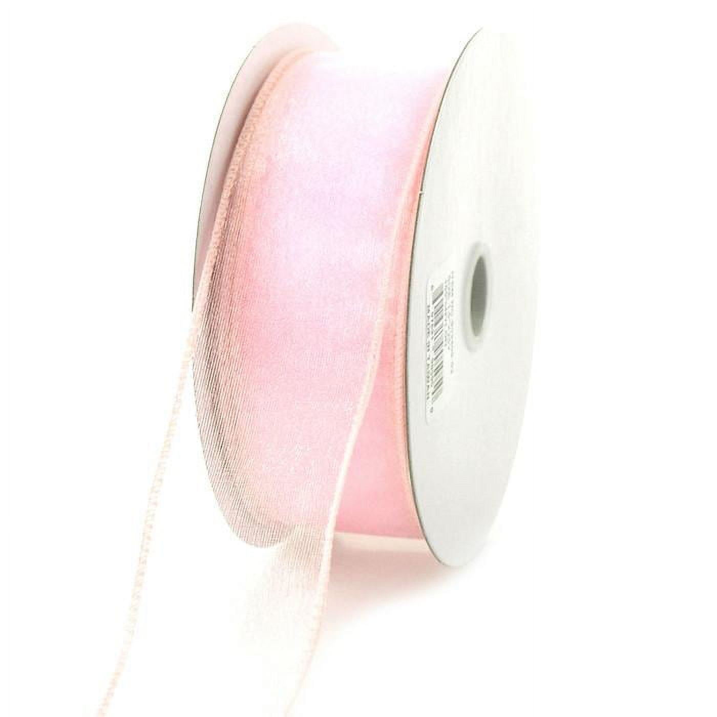 Sheer Chiffon Ribbon Wired Edge, 1-1/2-inch, 25-yard, Light Pink ...