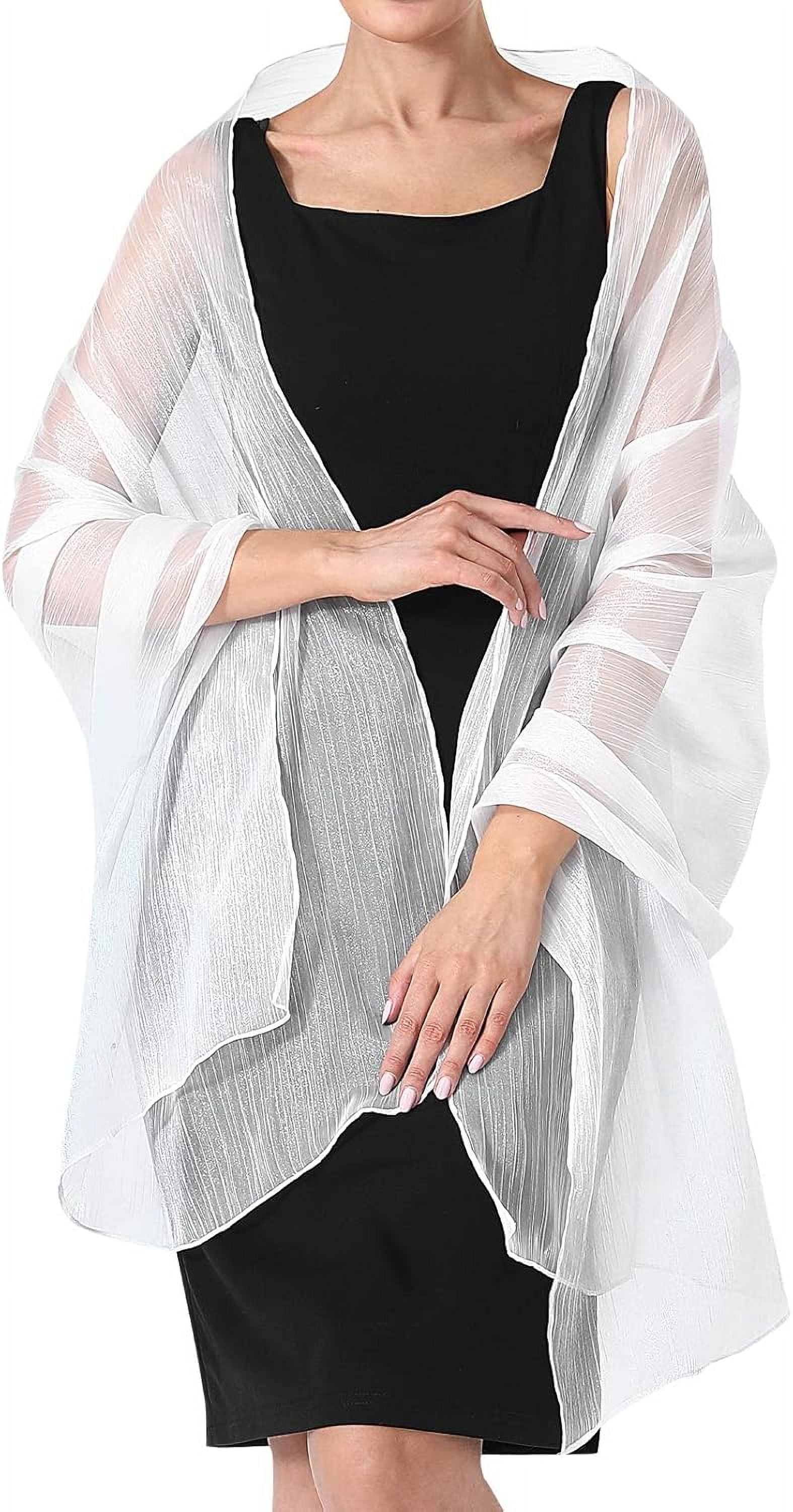 Sheer Crepe Shawls and Wraps for Formal Evening Party,Women Soft ...