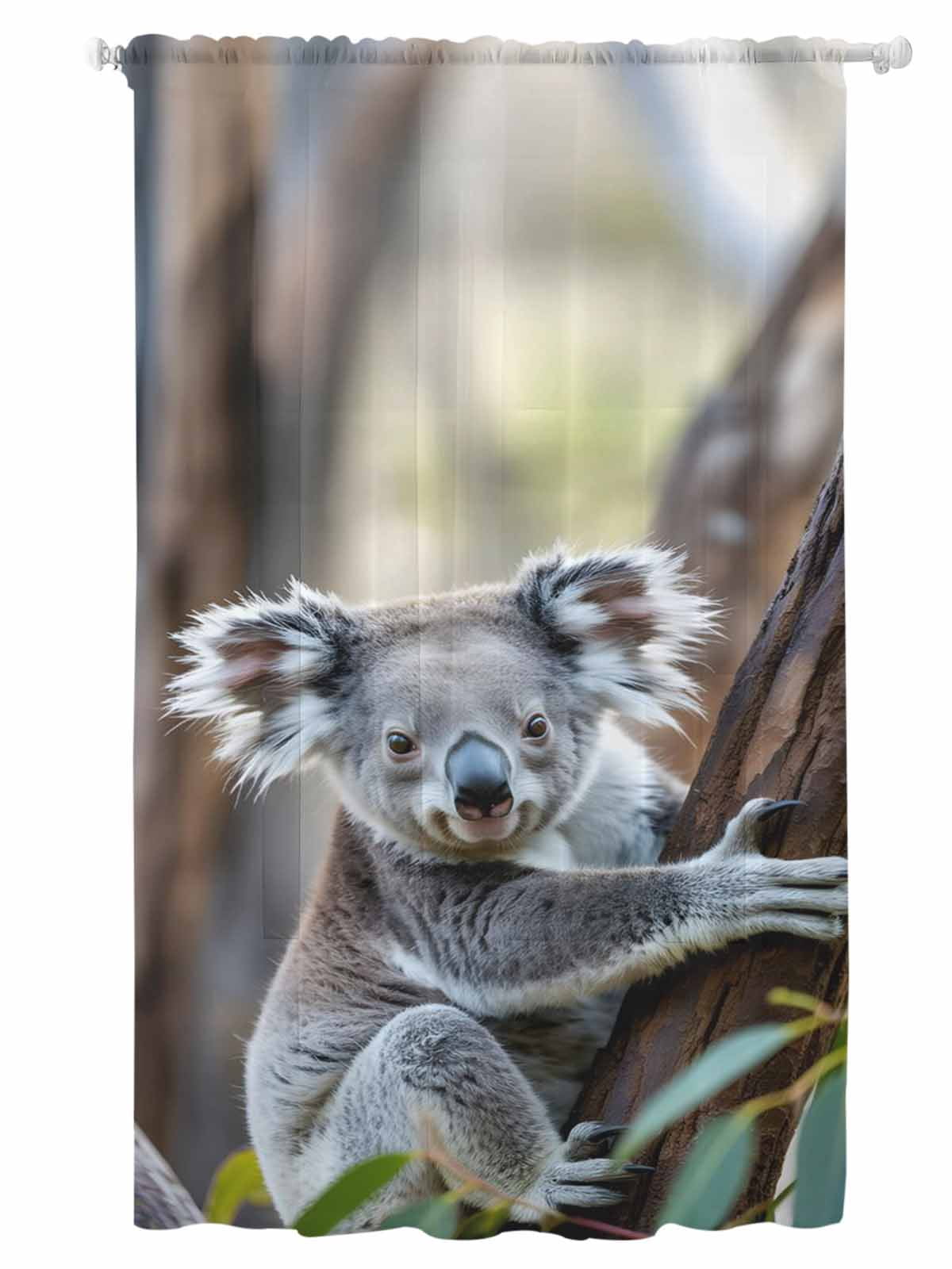 Sheer Curtains 108 Inches Long, Koala Semi Sheer Curtains Light ...