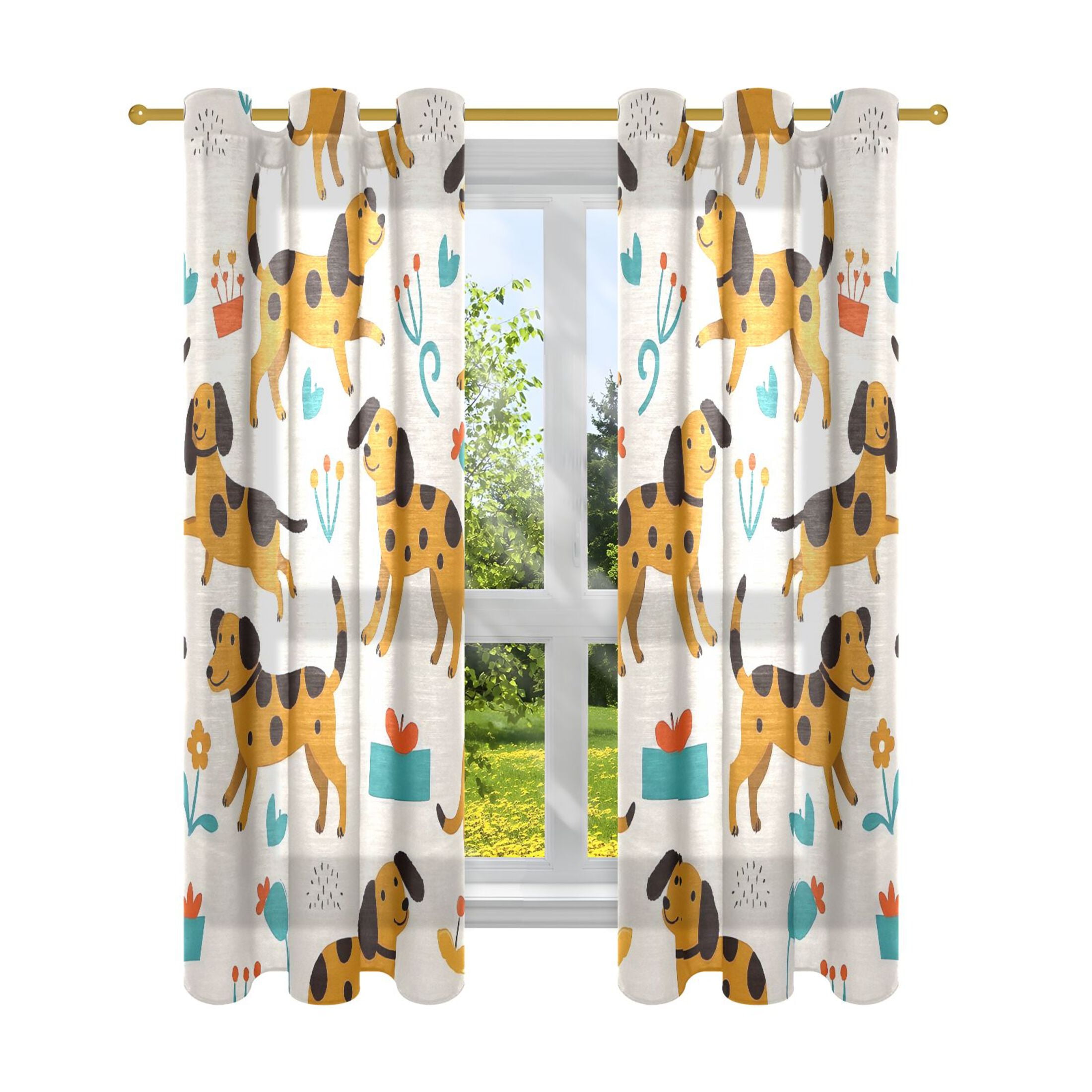 Sheer Curtains 2 Panels Set Grommet Drapes Window Treatments Light ...