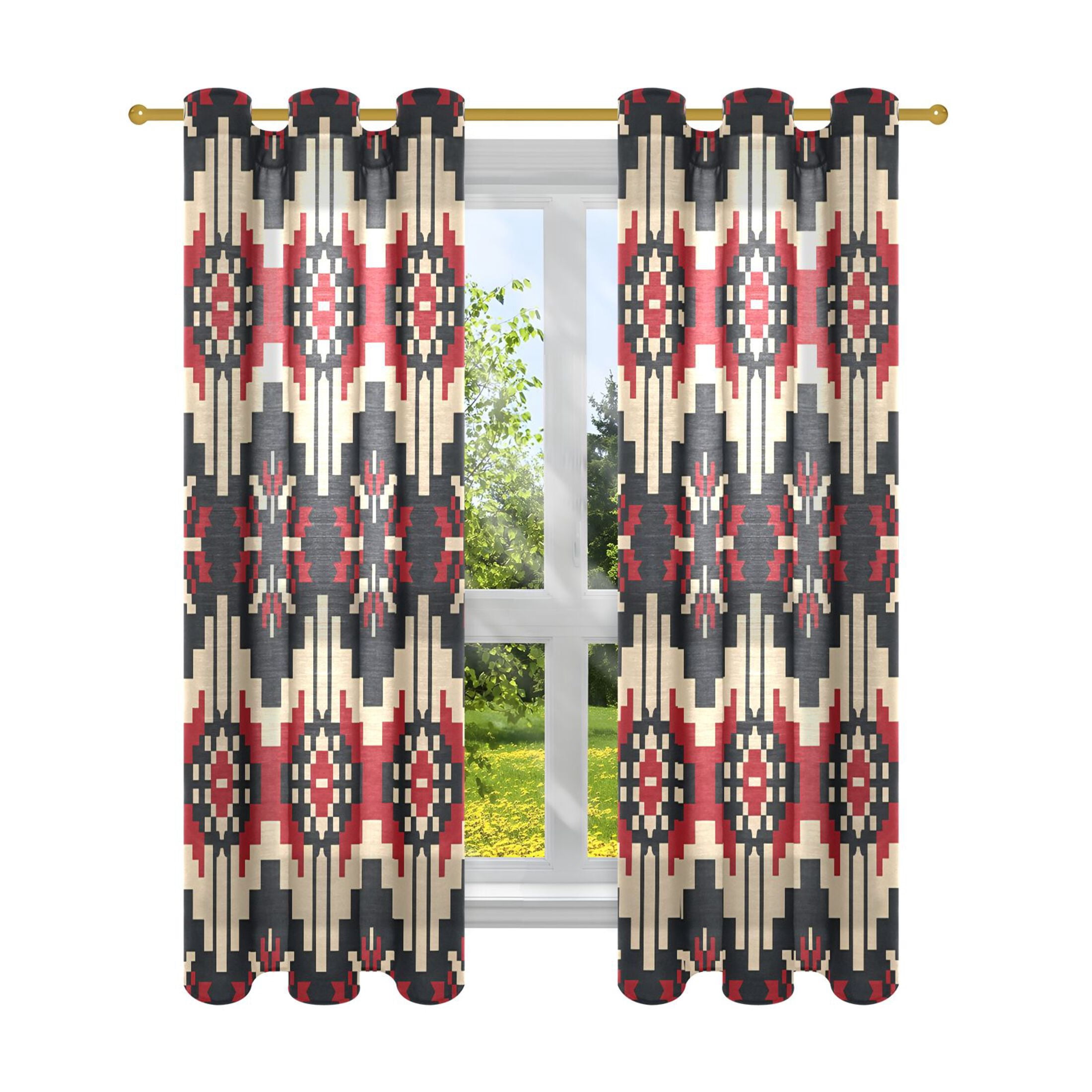 Sheer Curtains 2 Panels Set Grommet Drapes Window Treatments Light ...