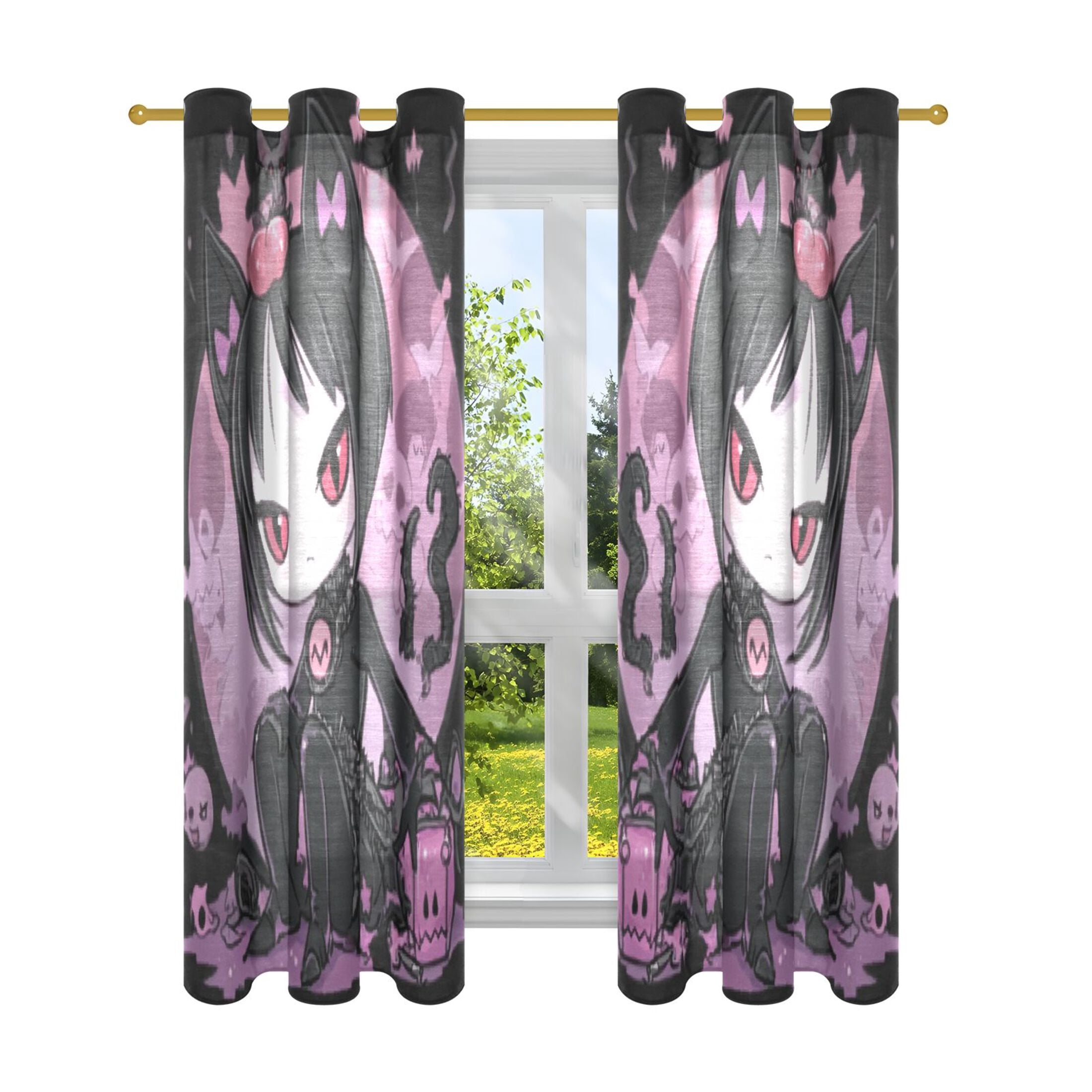 Sheer Curtains 2 Panels Set Grommet Drapes Window Treatments Light ...